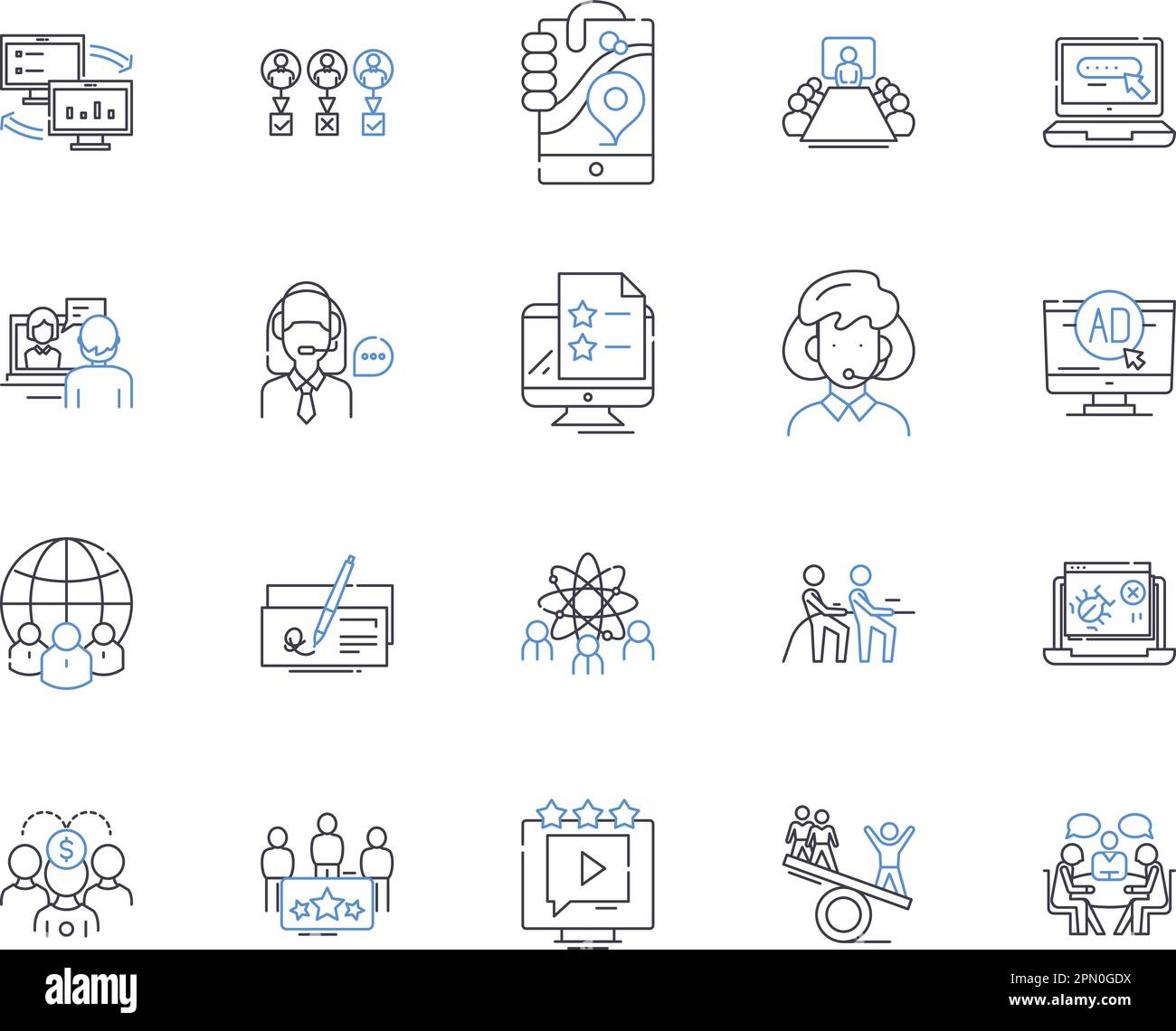 Community people outline icons collection. Community, People, Citizens ...