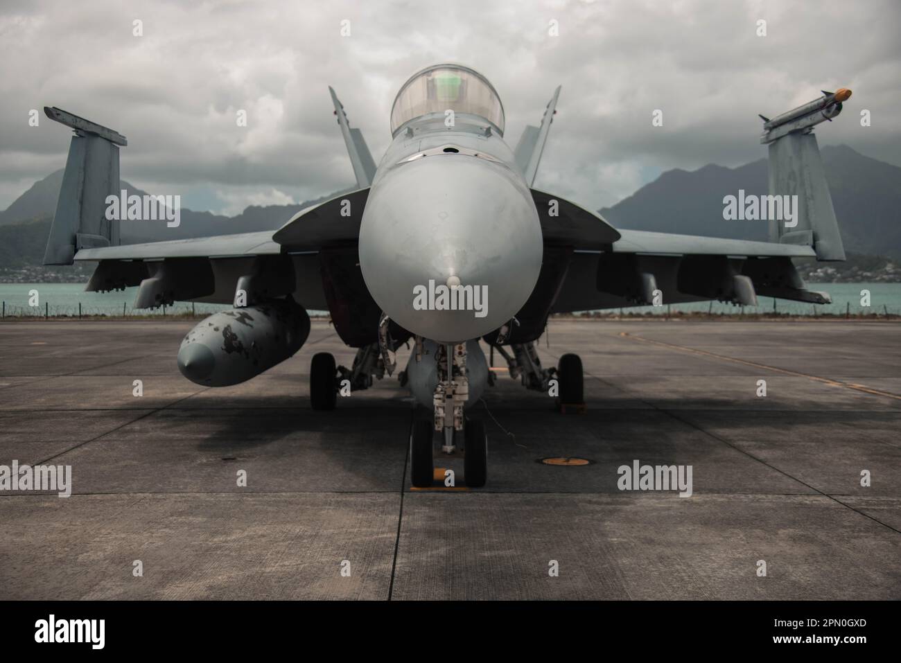 A U.S. Navy F/A-18F Super Hornet, assigned to Strike Fighter Squadron ...