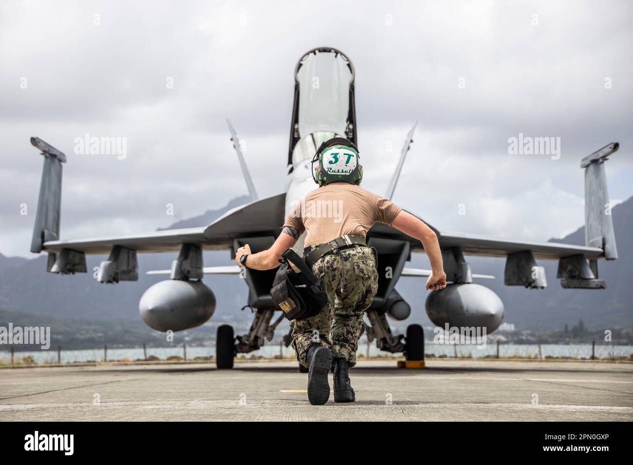 U.S. Navy Petty Officer 3rd Class Harrison Russell, aviation ...