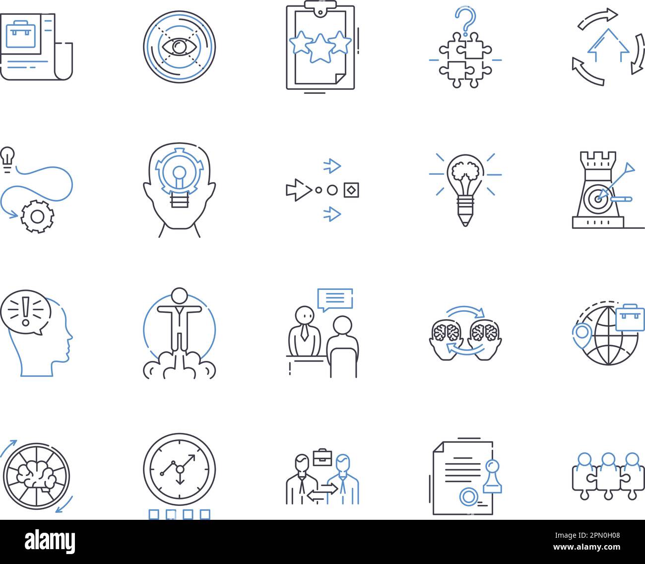 Corporation goals outline icons collection. Profitability, Growth ...