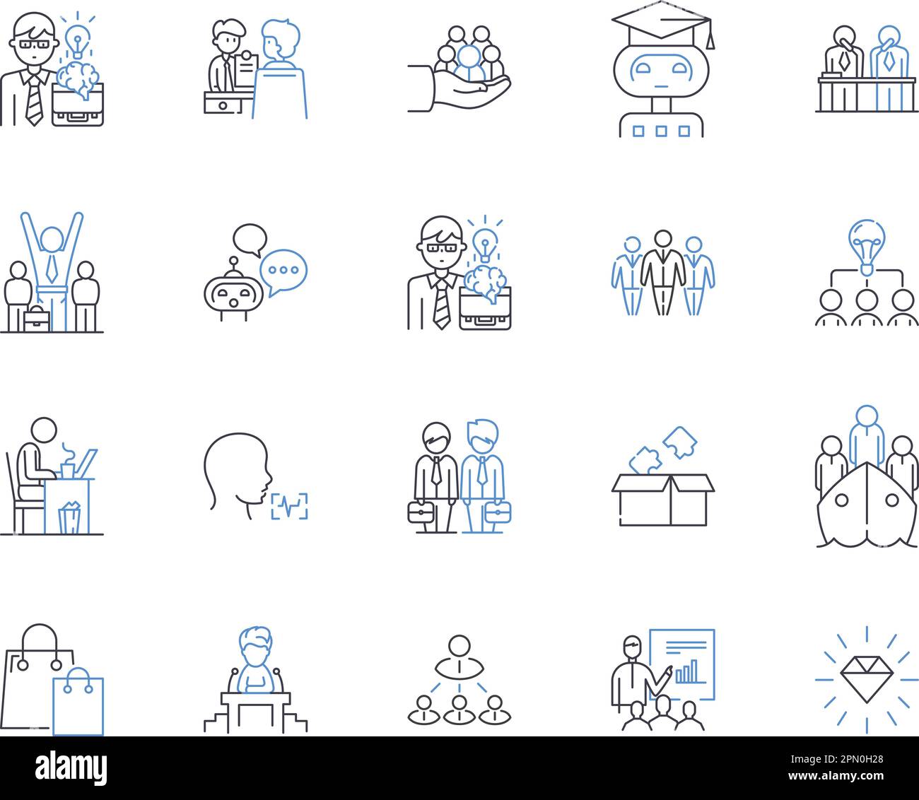 Mentorship Outline Icons Collection Mentoring Tutelage Guiding