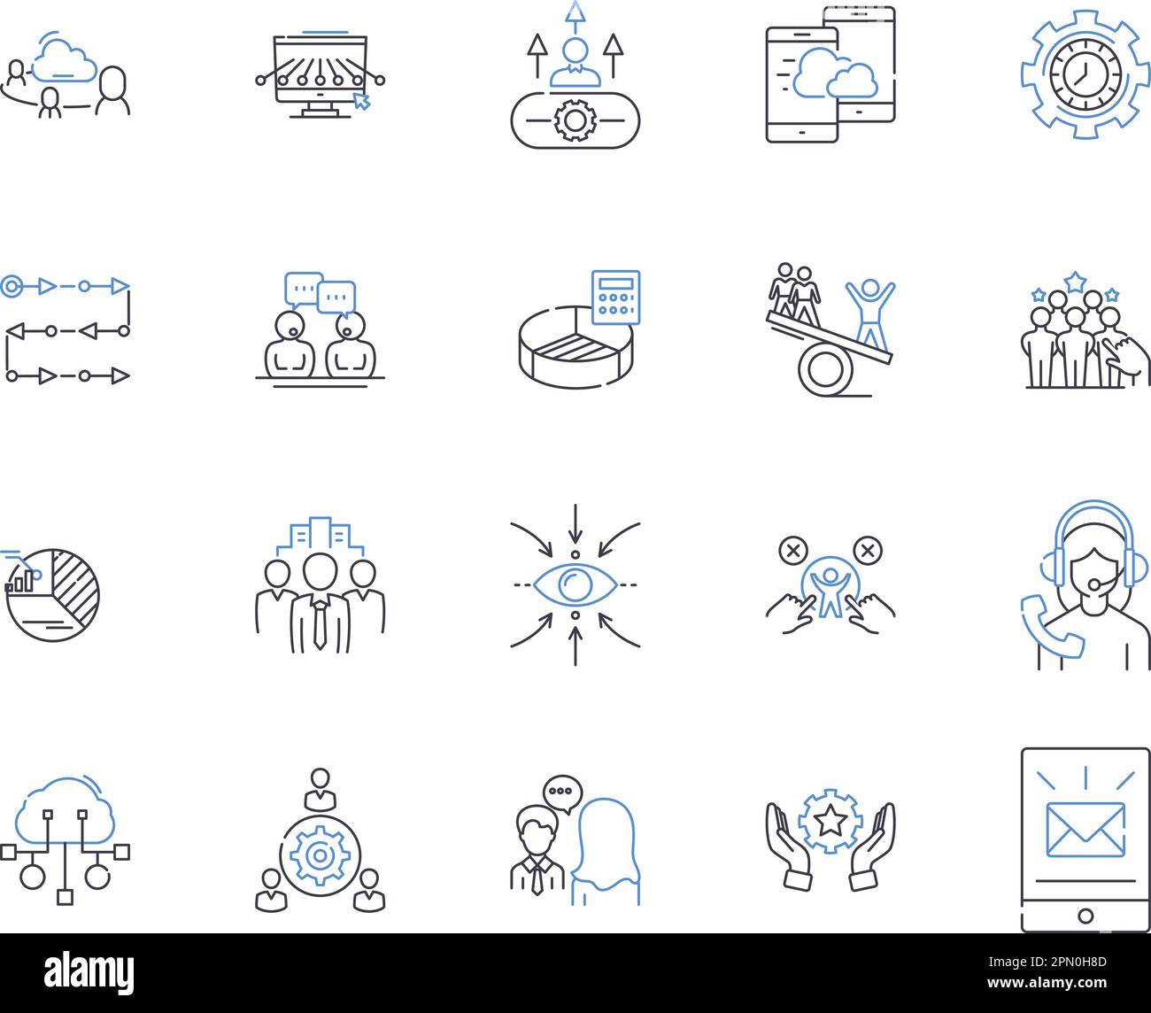 Personal development outline icons collection. Growth, Learning, Self ...
