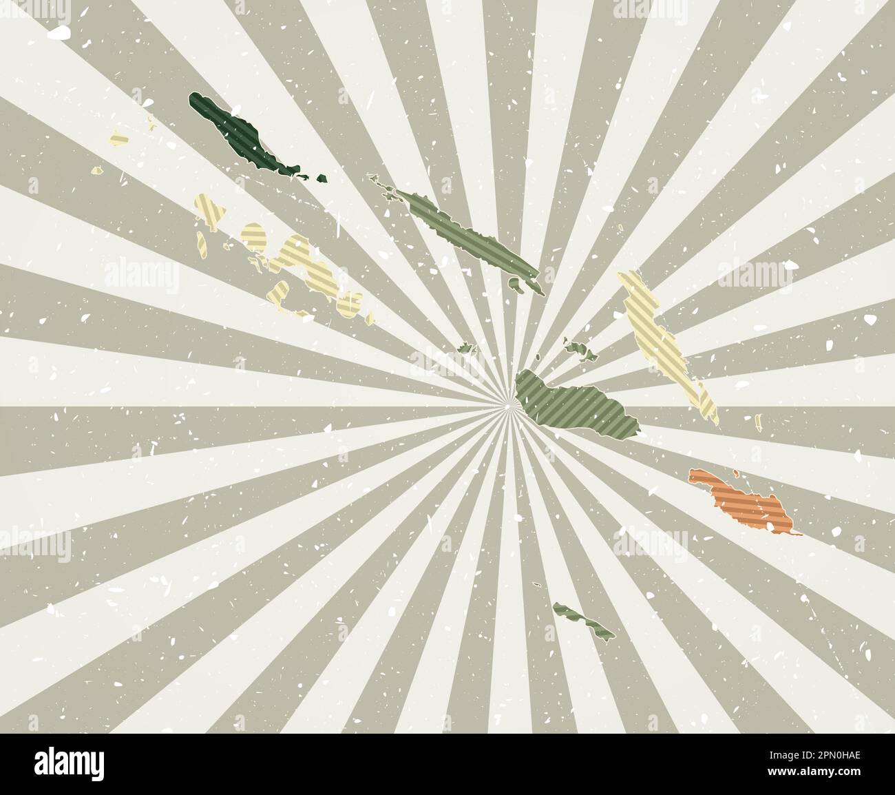 Solomon Islands vintage map. Grunge poster with map of the country in ...