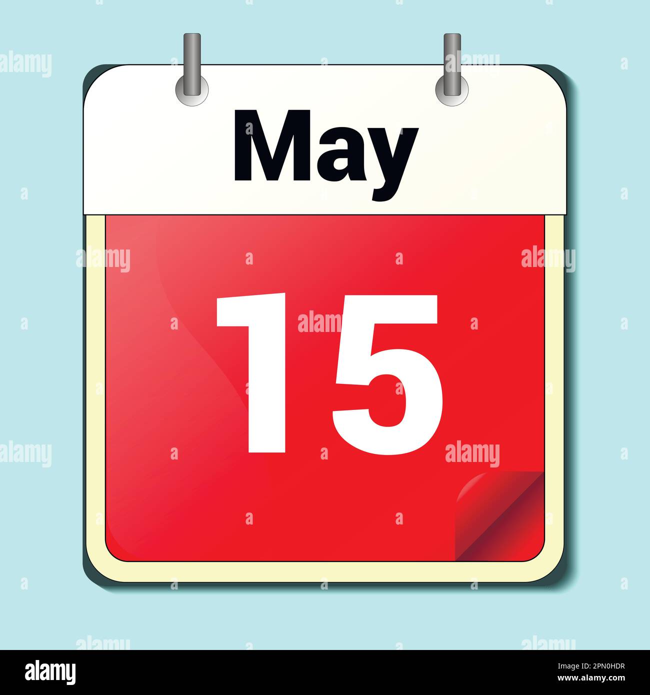 day on the calendar, vector image format, May 15 Stock Vector Image ...