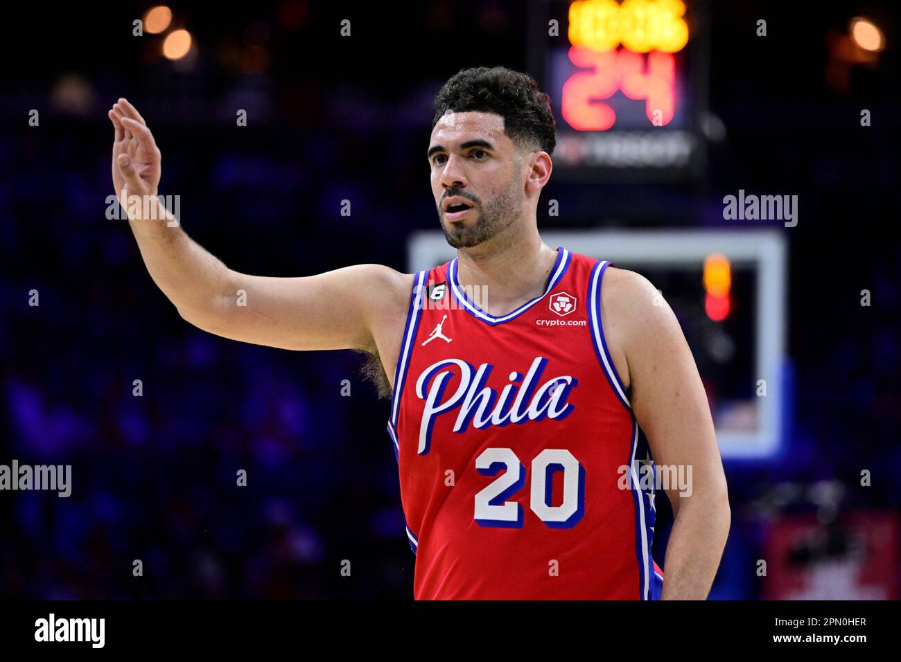 Philadelphia 76ers' Georges Niang in action during Game 1 in the first ...