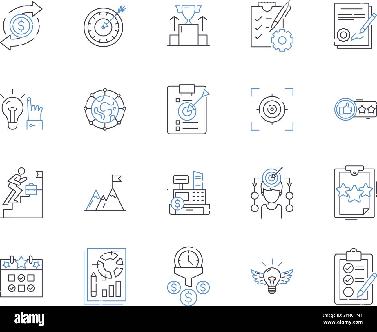 Business Model outline icons collection. Model, Enterprise, Strategy ...