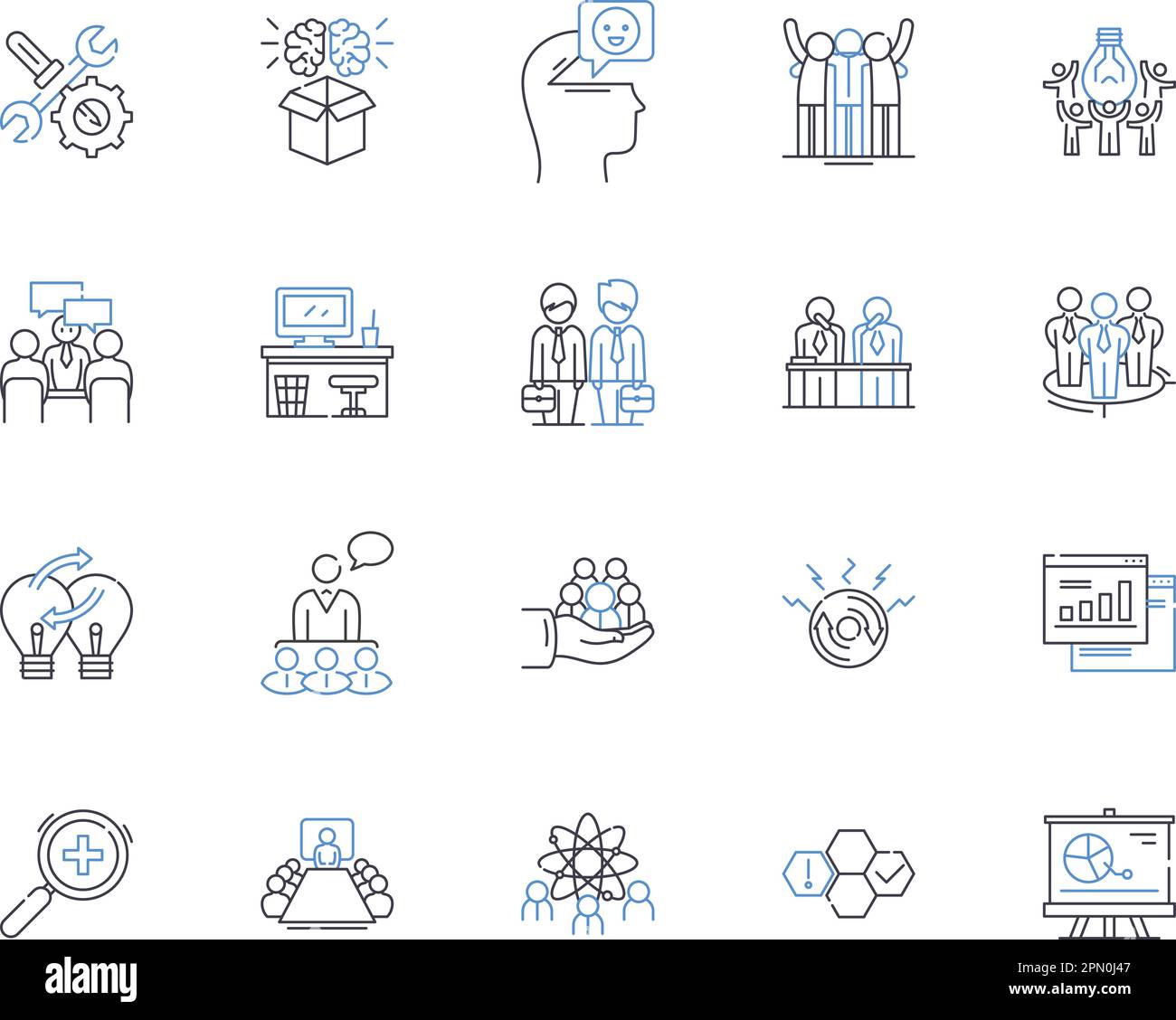 Department colleagues outline icons collection. Co-workers, Peers ...