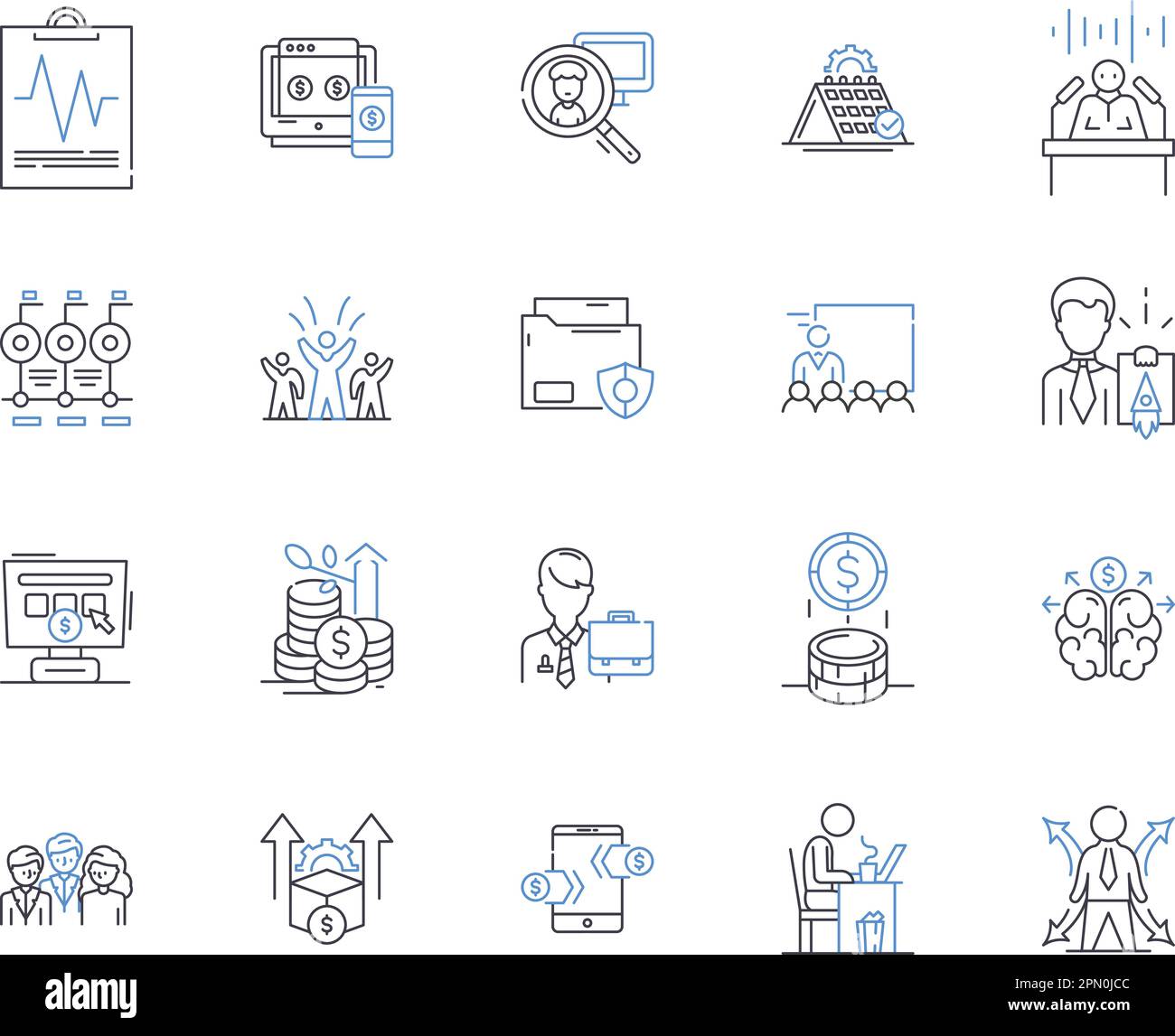 Employee advance outline icons collection. Employee, Advance, Salary ...