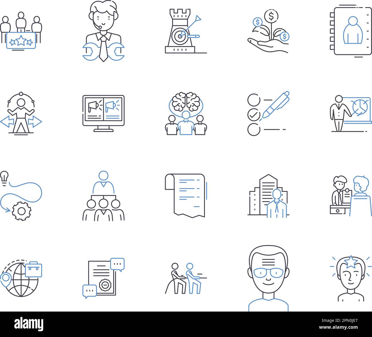 Corporation achievments outline icons collection. Achievements, Success ...