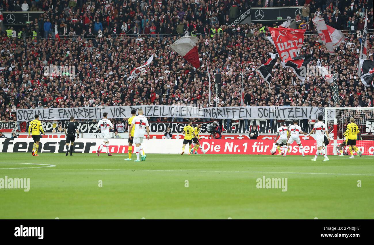 Stuttgart, Germany. 15th Apr, 2023. firo: 04/15/2023, football, soccer ...