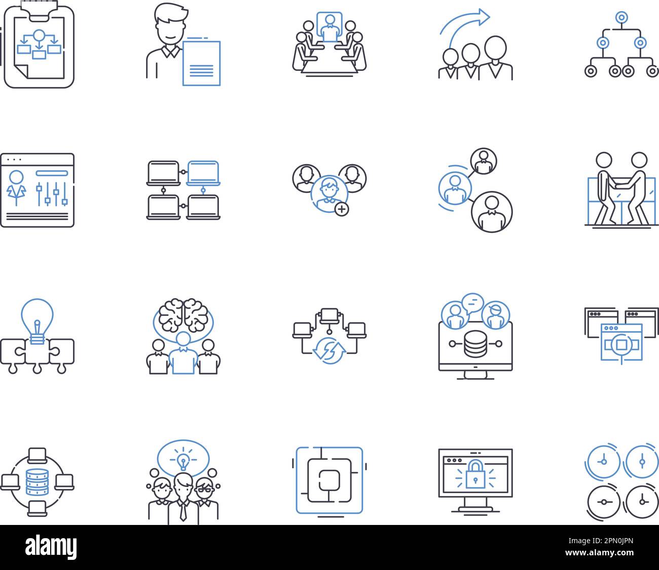 Business workshop outline icons collection. business, workshop, seminar ...