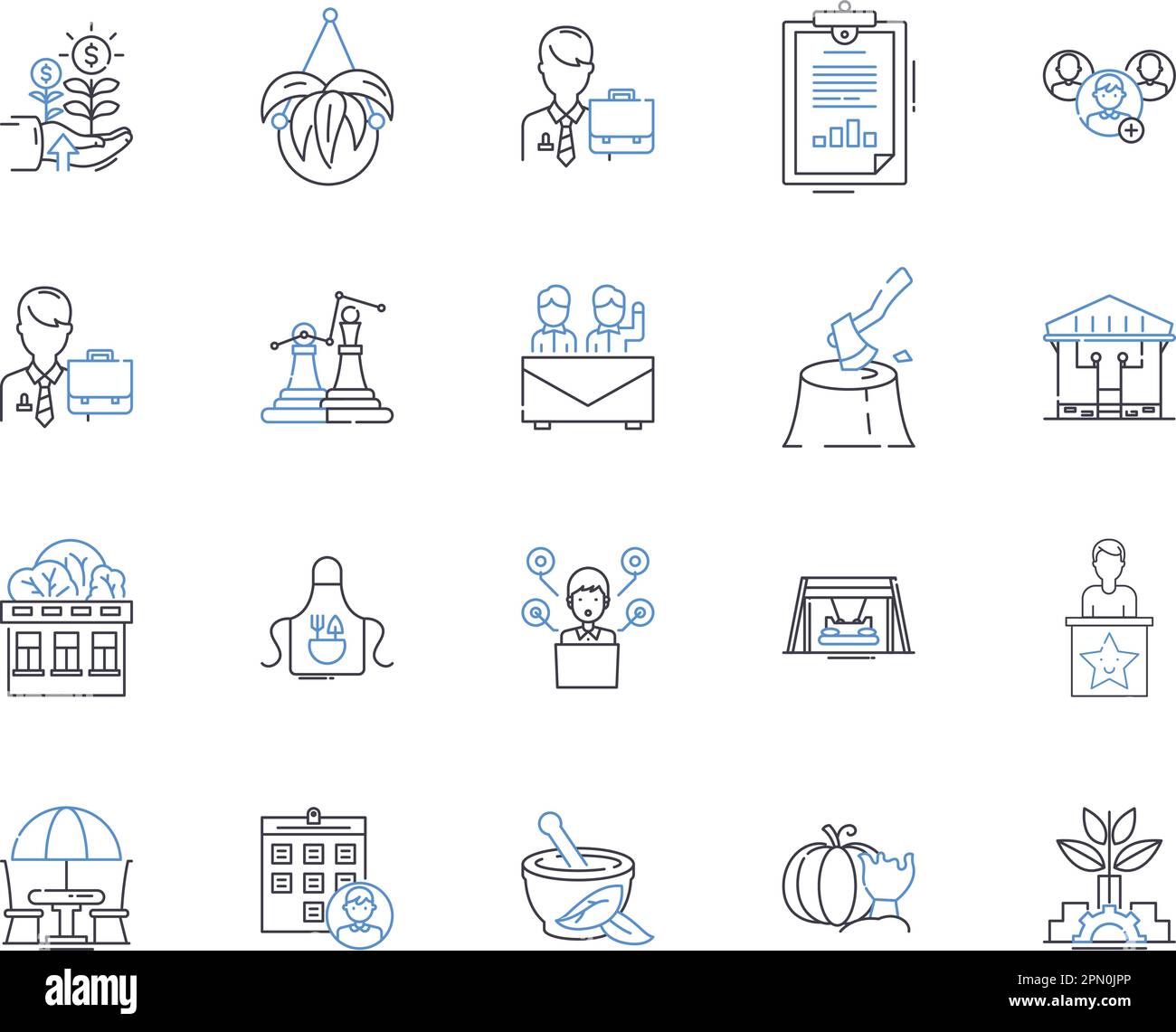 Farming industry outline icons collection. Agriculture, Crops ...