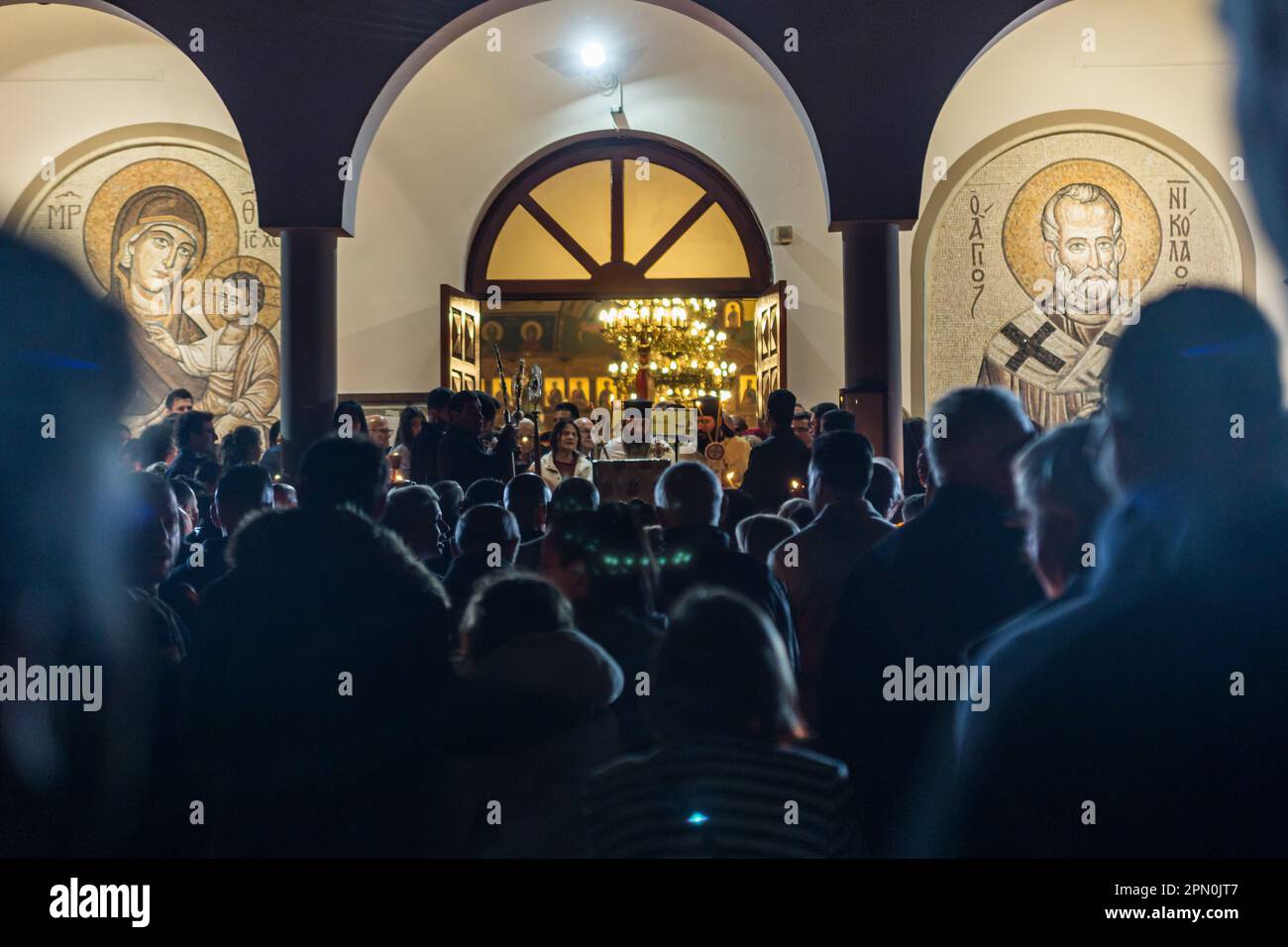 Limassol, Cyprus. 16th Apr, 2023. People attend the resurrection ...