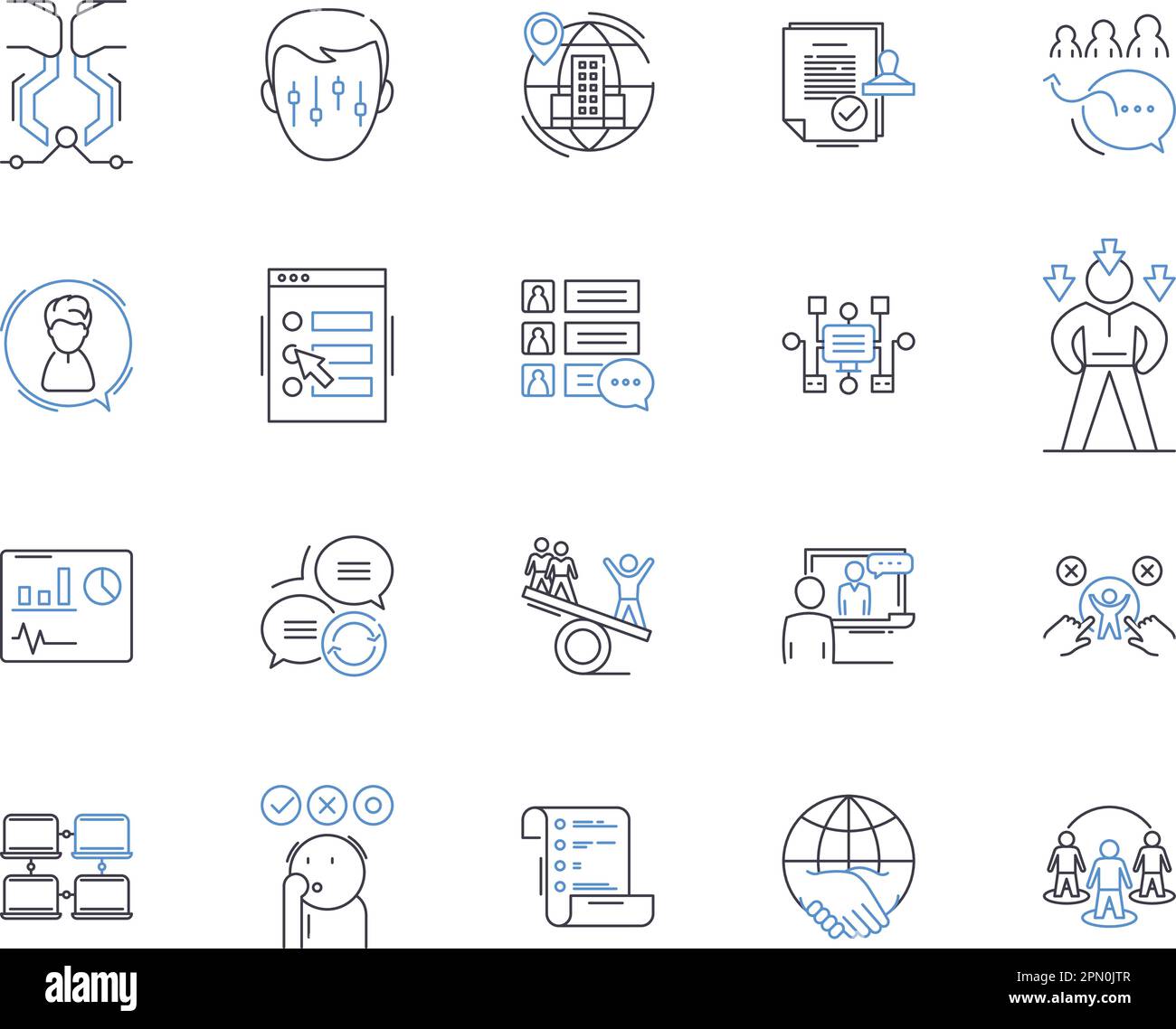 Organizational development outline icons collection. Organization ... Organizational development outline icons collection. Organization ...