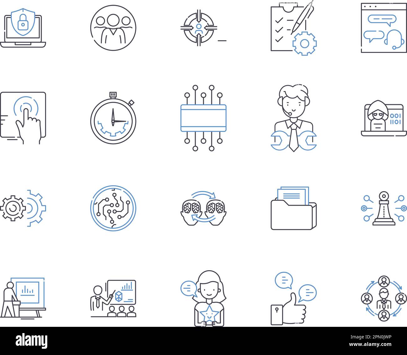 Business networking outline icons collection. Business, networking ... Business networking outline icons collection. Business, networking ...