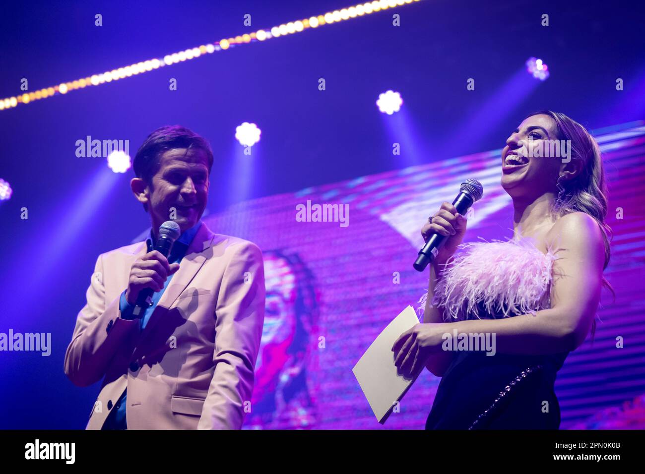 AMSTERDAM - Commentator Cornald Maas and Hila Noorzai during the annual ...