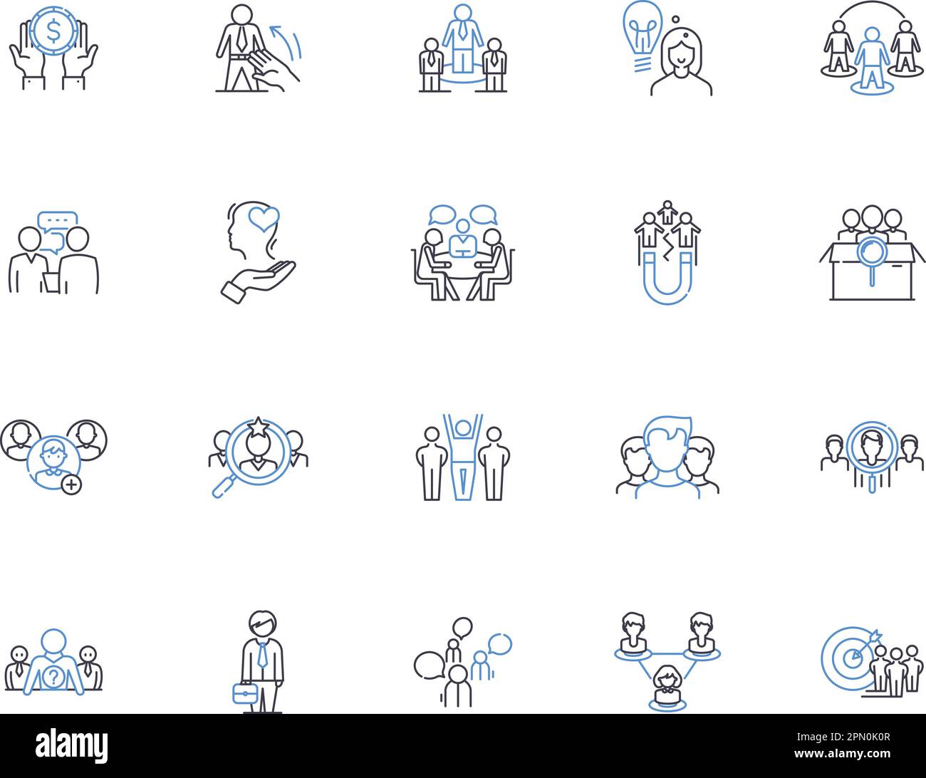 Coaching expert outline icons collection. seapratedCoach, Expert, Training, Mentor, Advisor ...