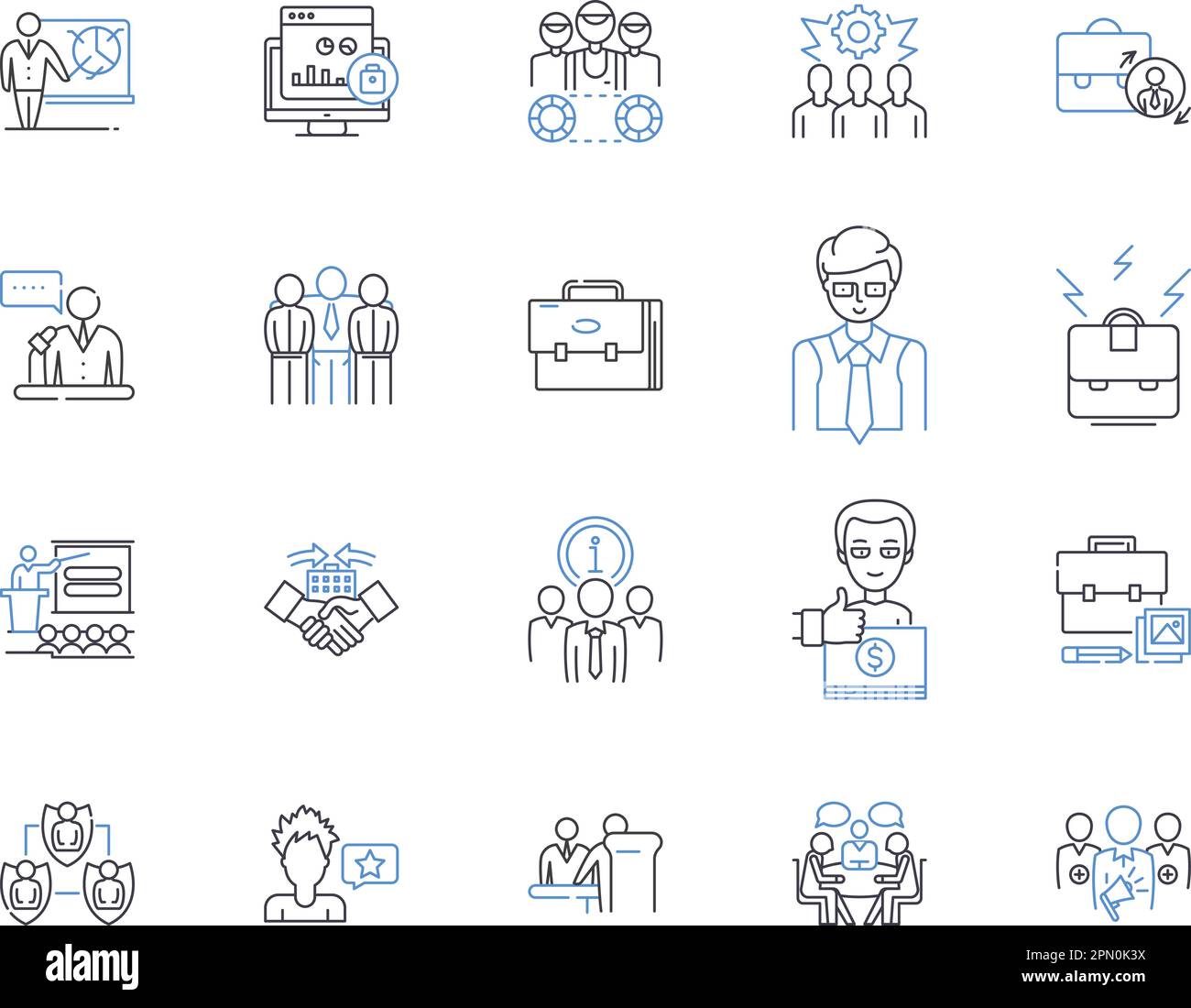 Business and administration outline icons collection. Accounting ...