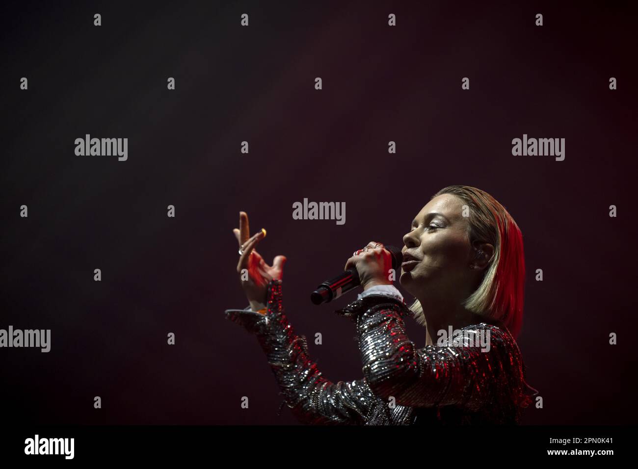 AMSTERDAM - Monika Linkyte from Lithuania during the annual Eurovision ...