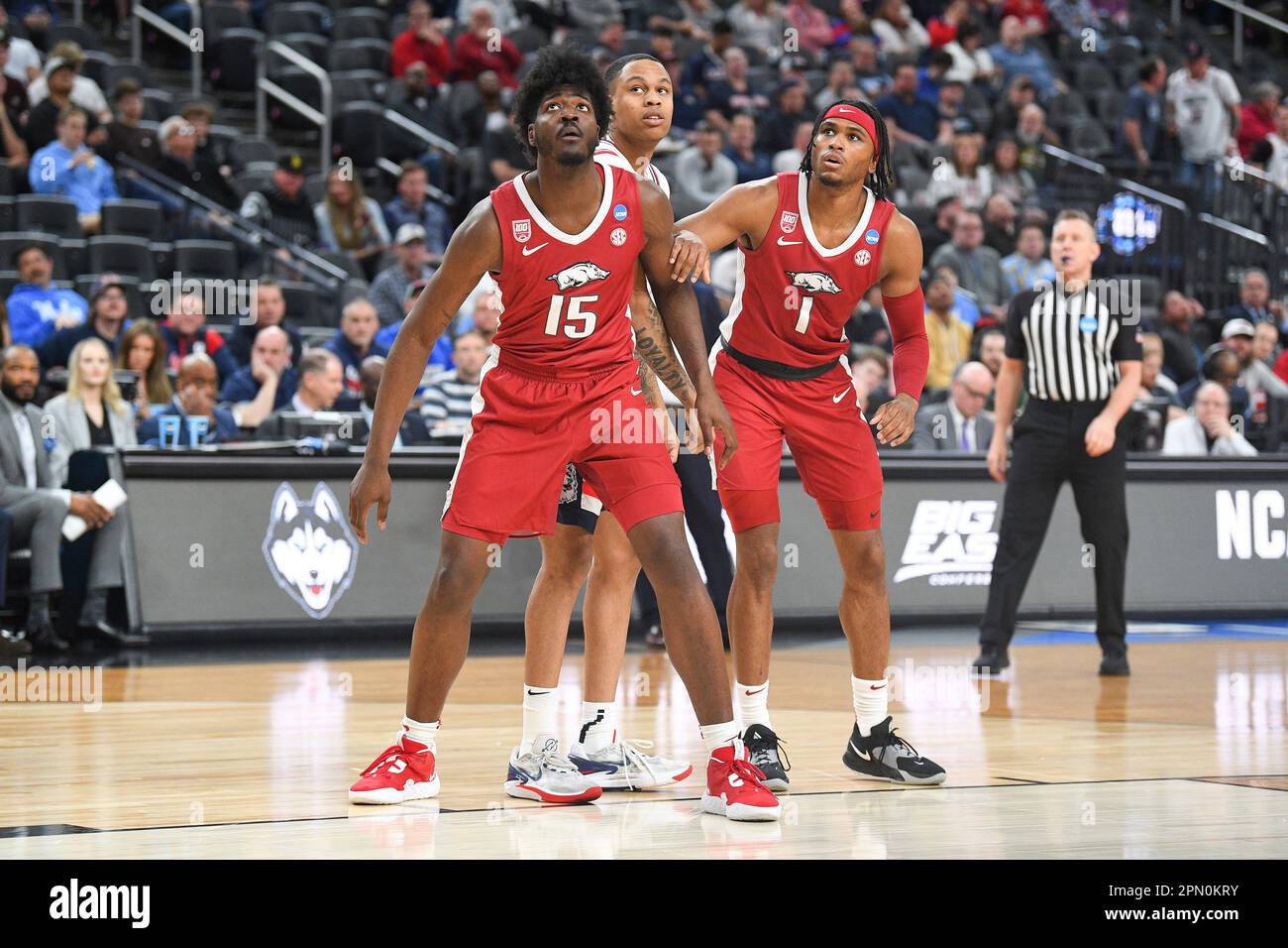 LAS VEGAS, NV - MARCH 24: Arkansas Razorbacks forward Makhi Mitchell ...