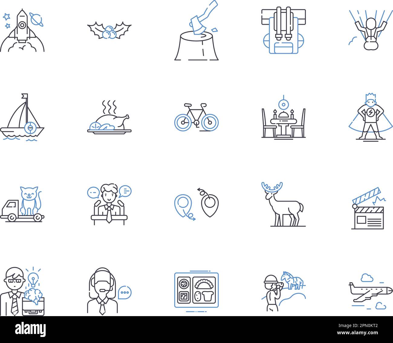 Parties and holidays outline icons collection. Parties, Holidays ...