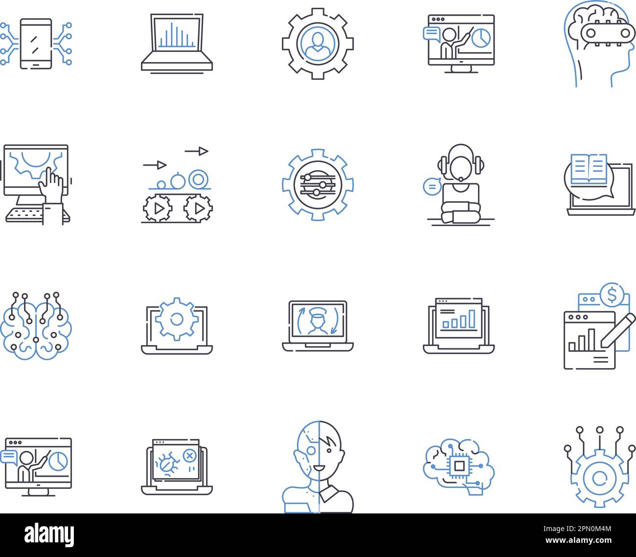 Automation tech line icons collection. Automation, Technology, Robotics ... Automation tech line icons collection. Automation, Technology, Robotics ...