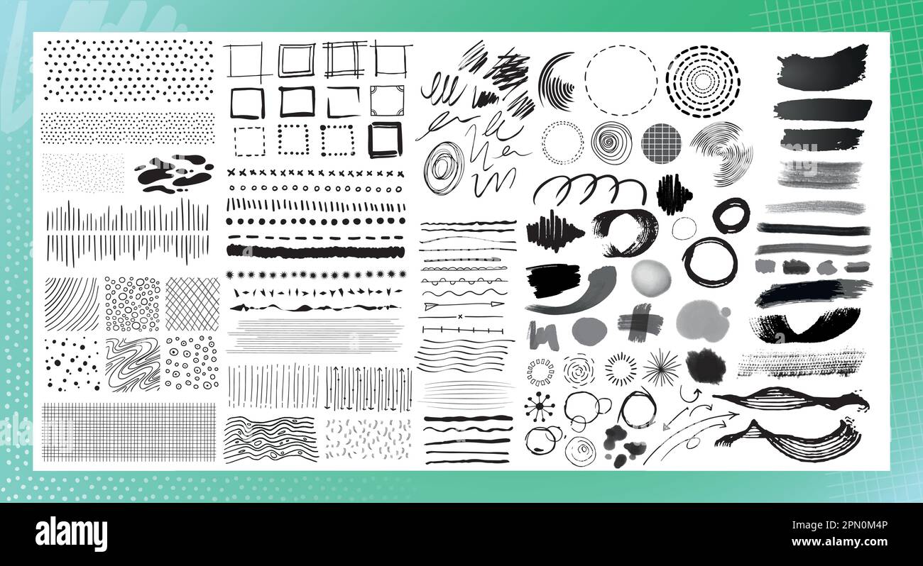 Set of hand drawn graphic elements Stock Vector Image & Art - Alamy