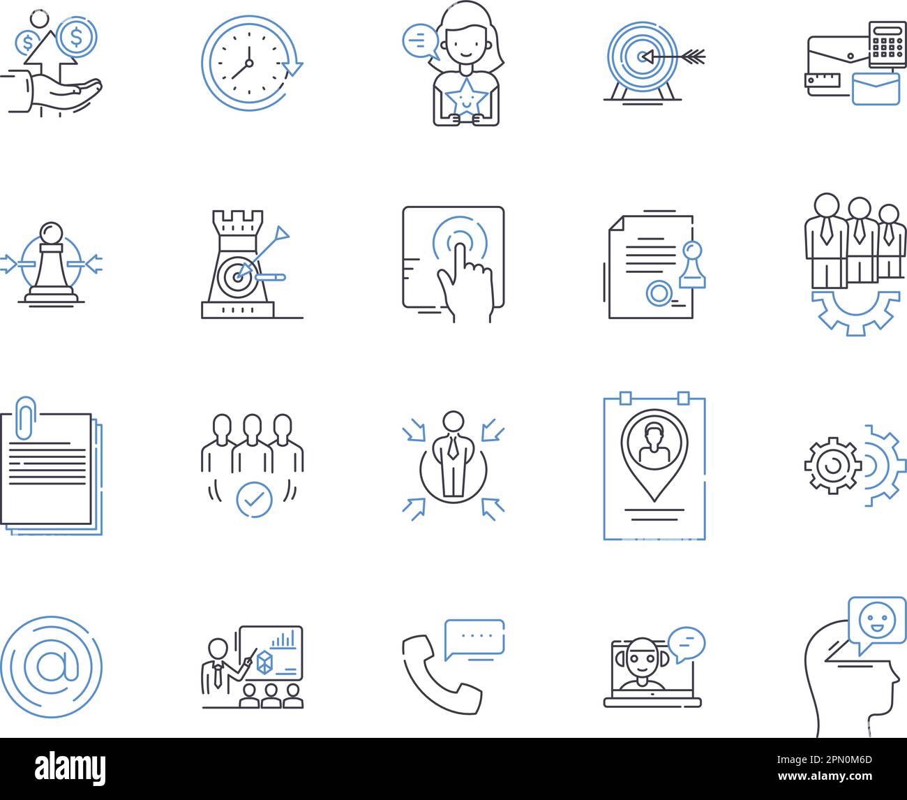 Business partnership outline icons collection. Alliance, Joint venture ...