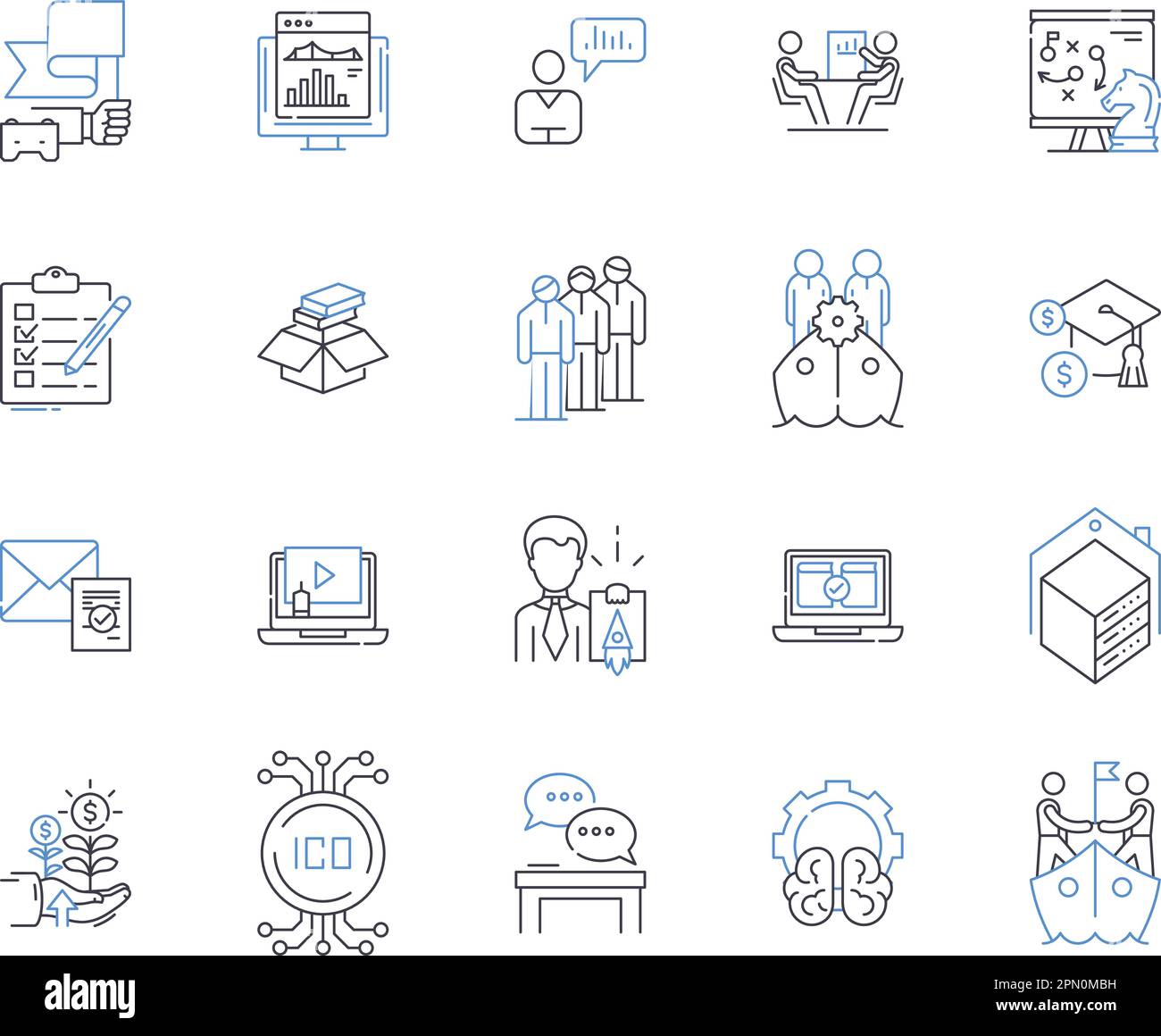 Balanced scorecard outline icons collection. Scorecard, Balanced ...