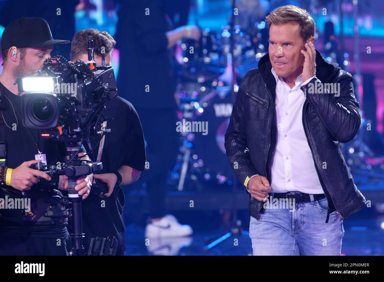 Cologne, Germany. 15th Apr, 2023. Juror Dieter Bohlen is on stage ...