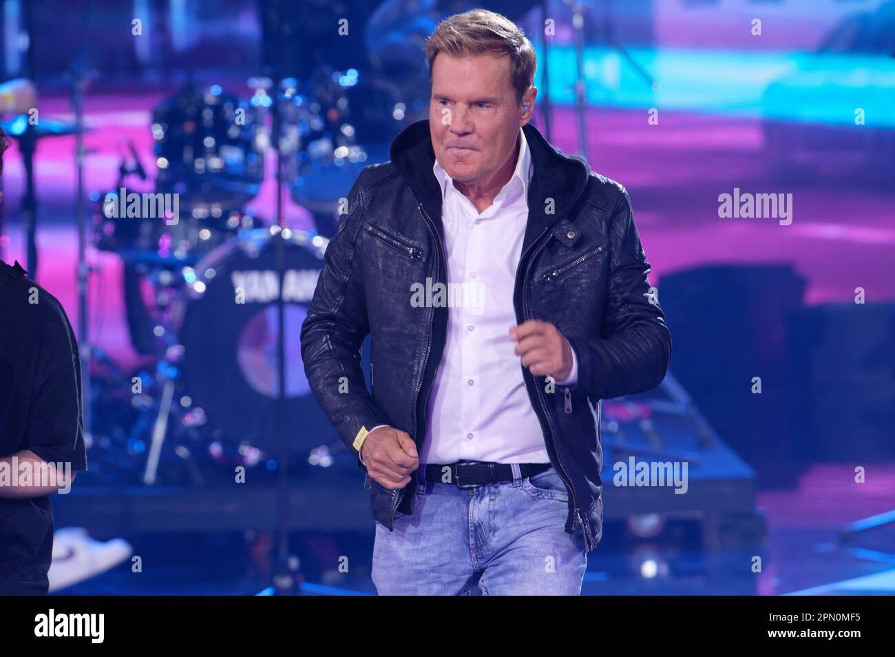 Cologne, Germany. 15th Apr, 2023. Juror Dieter Bohlen is on stage ...