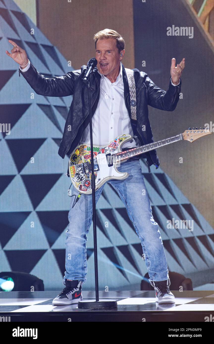 Cologne, Germany. 15th Apr, 2023. Juror Dieter Bohlen is on stage ...