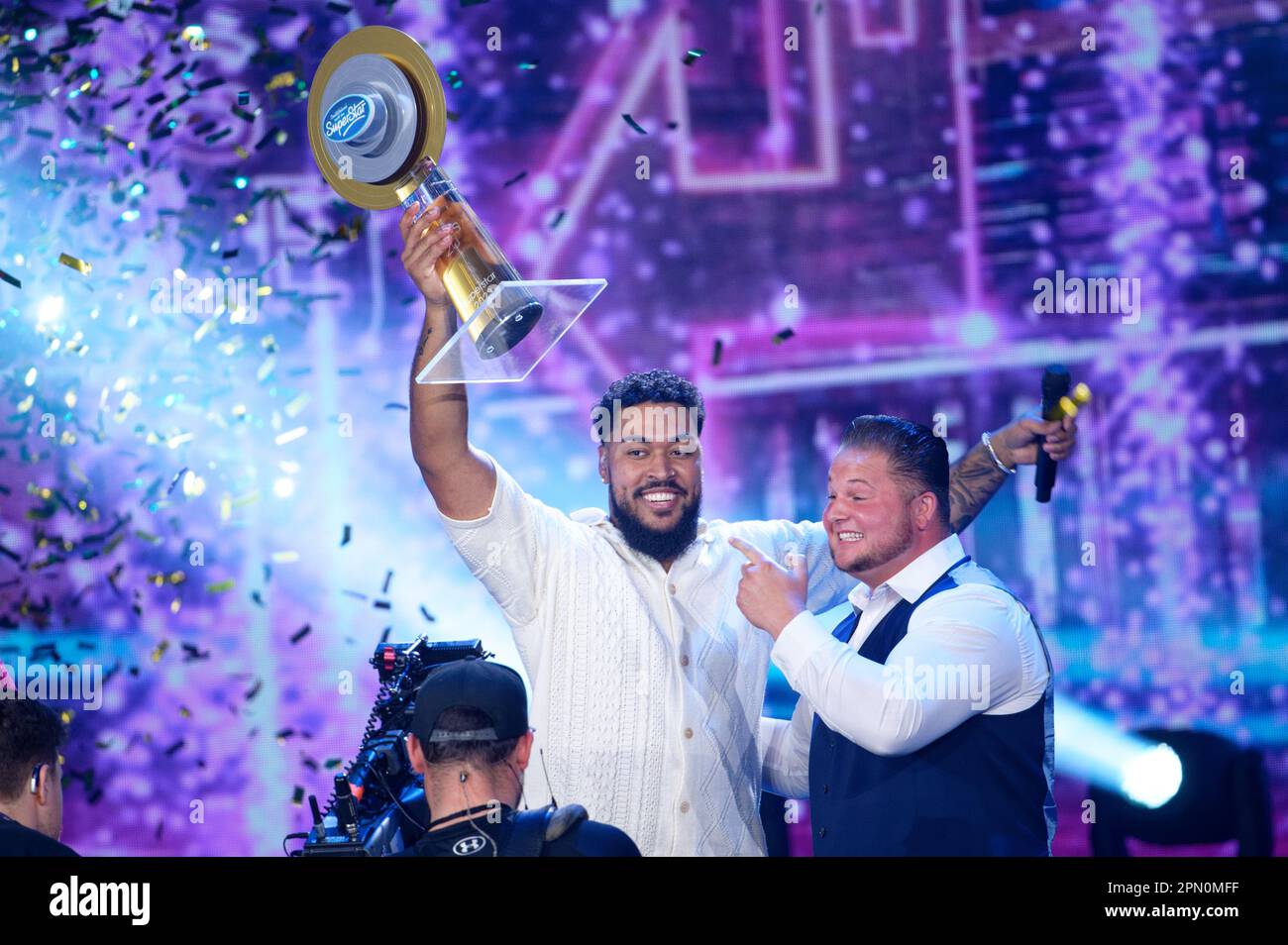 Cologne, Germany. 15th Apr, 2023. Sem Eisinger (l), winner of the ...
