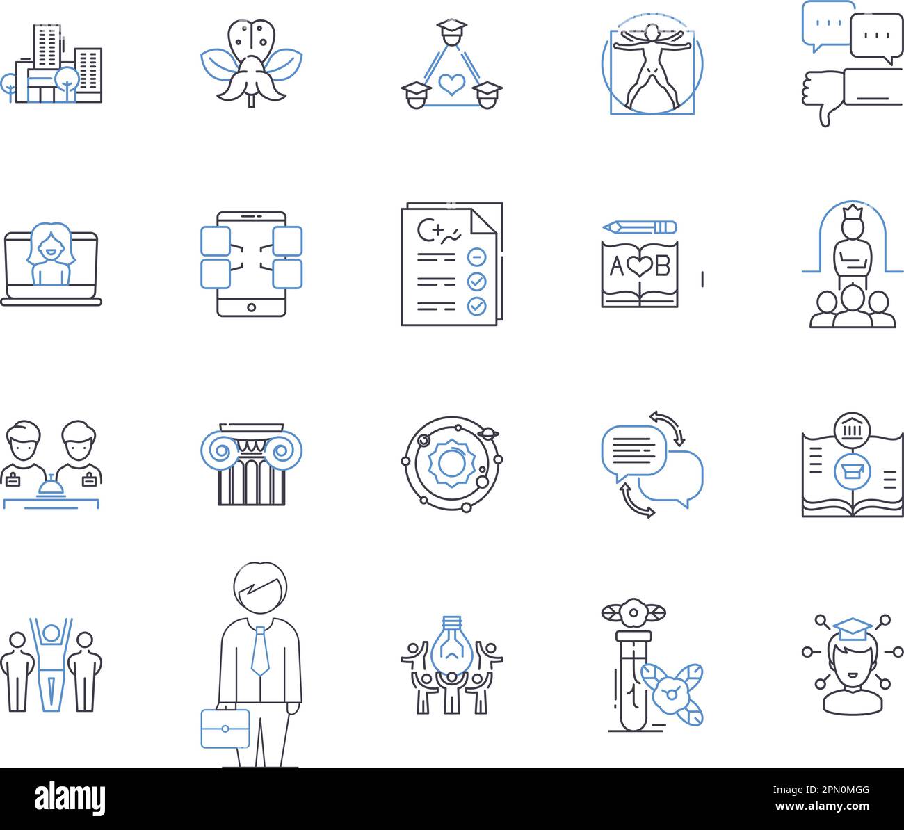 Training students outline icons collection. Train, Students, Instruct ...
