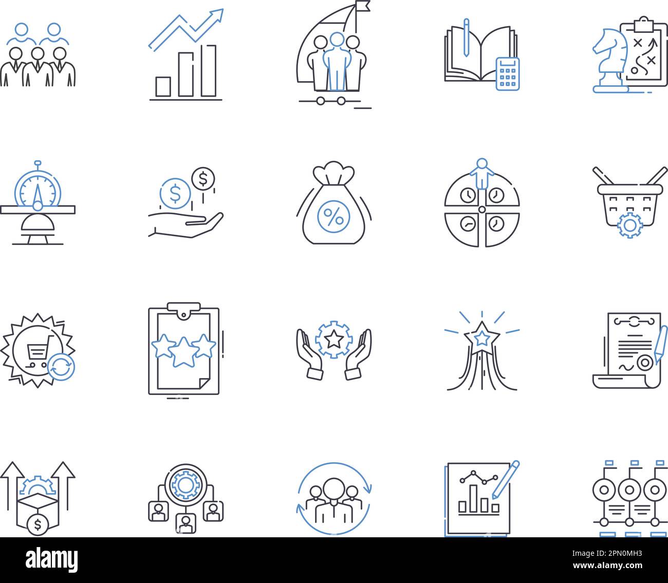 Digital Transformation Line Icons Collection Digital Transformation Technology Automation