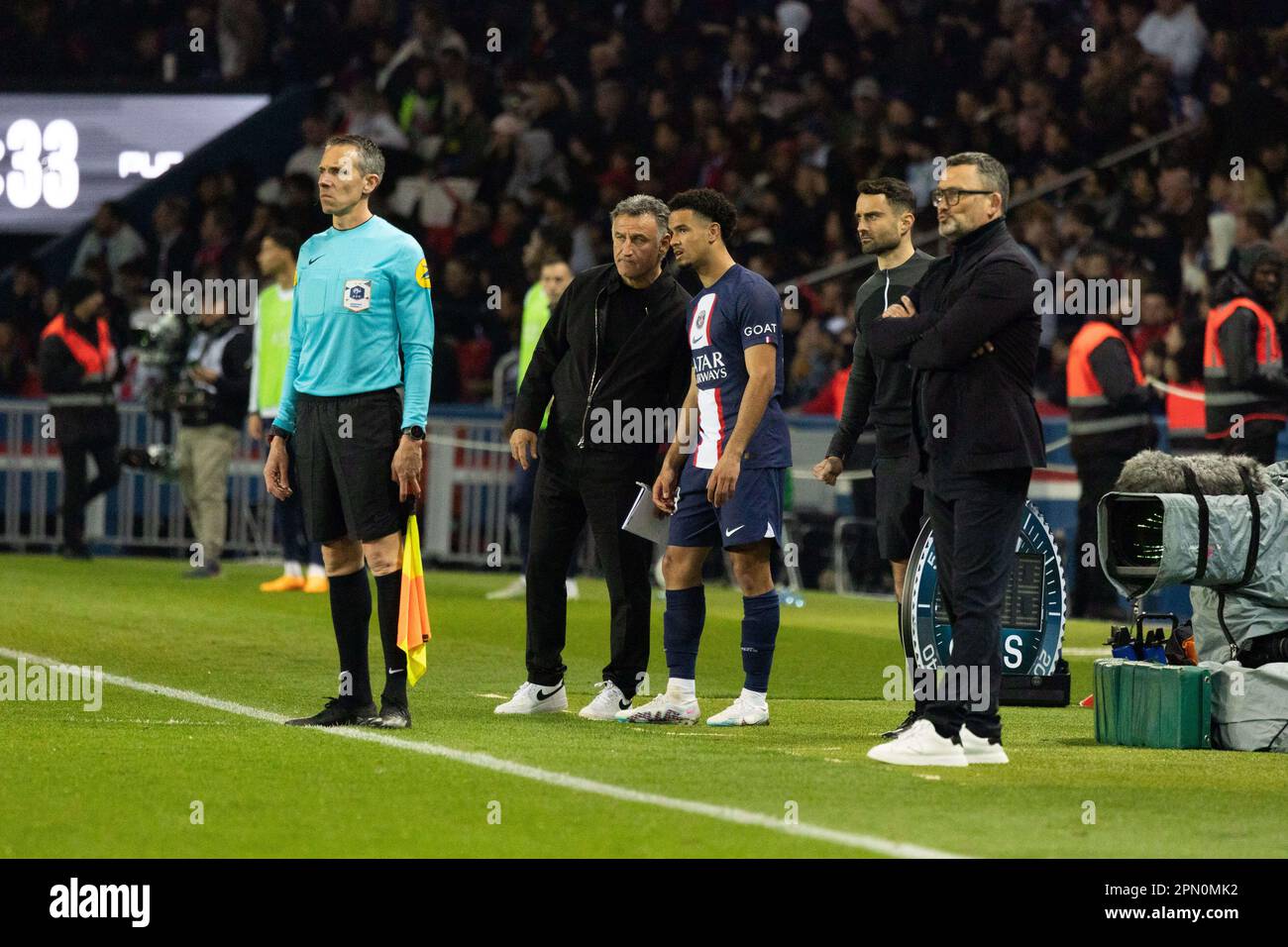 Paris, France. 15th Apr, 2023. Paris Saint-Germain French head coach ...