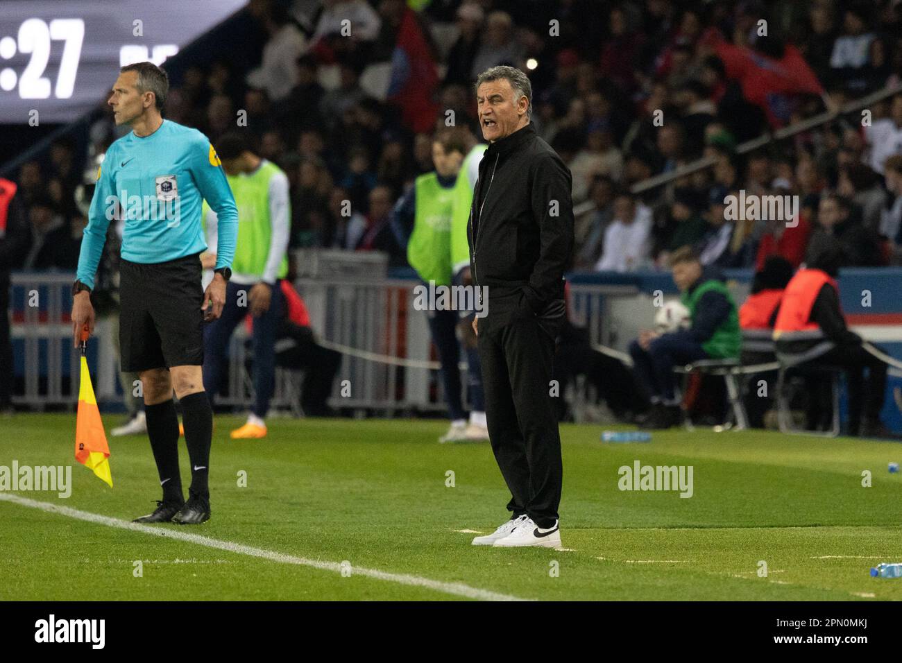 Paris, France. 15th Apr, 2023. Paris Saint-Germain French head coach ...