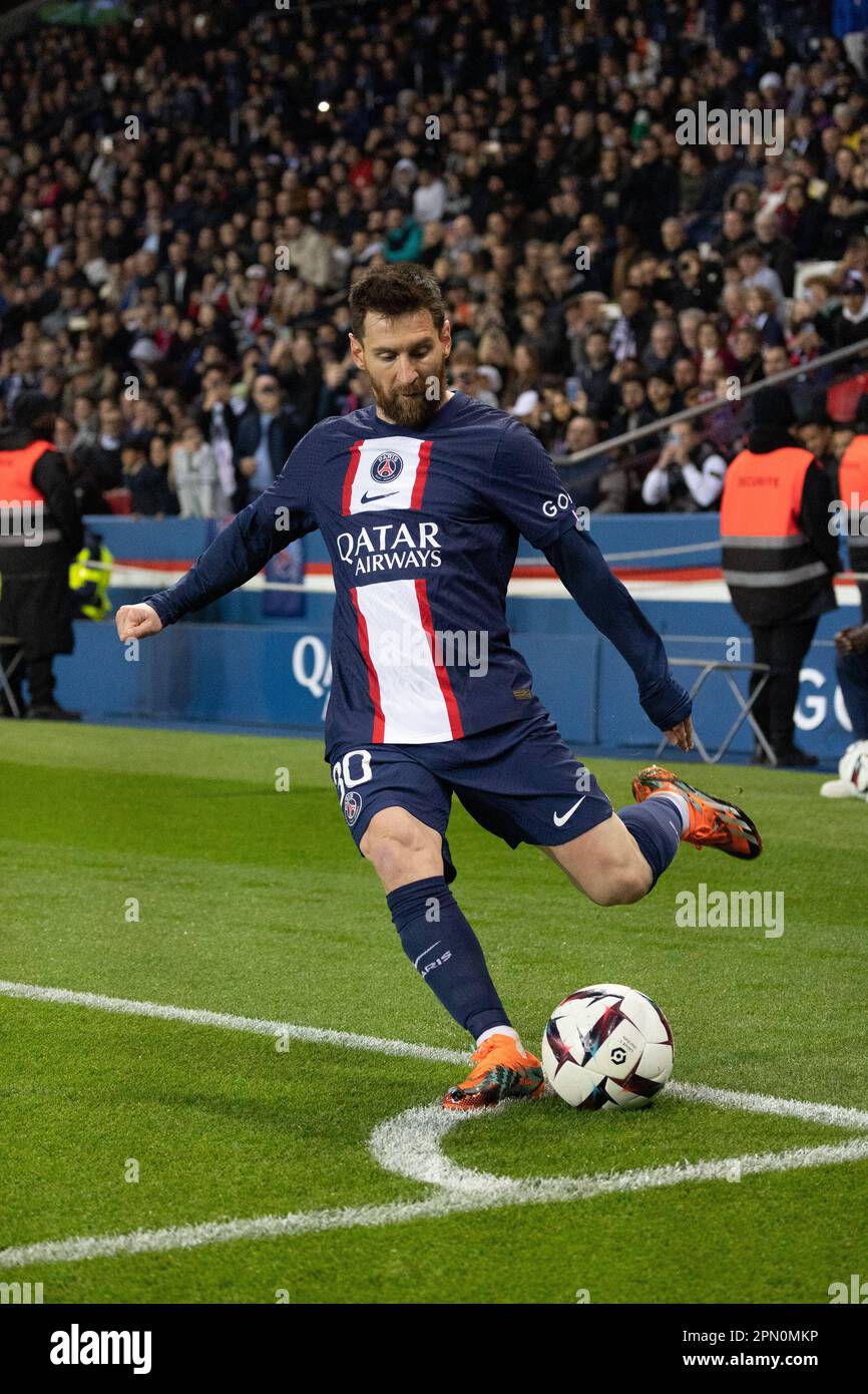 Paris, France. 15th Apr, 2023. Paris Saint Germain s Lionel Messi ...