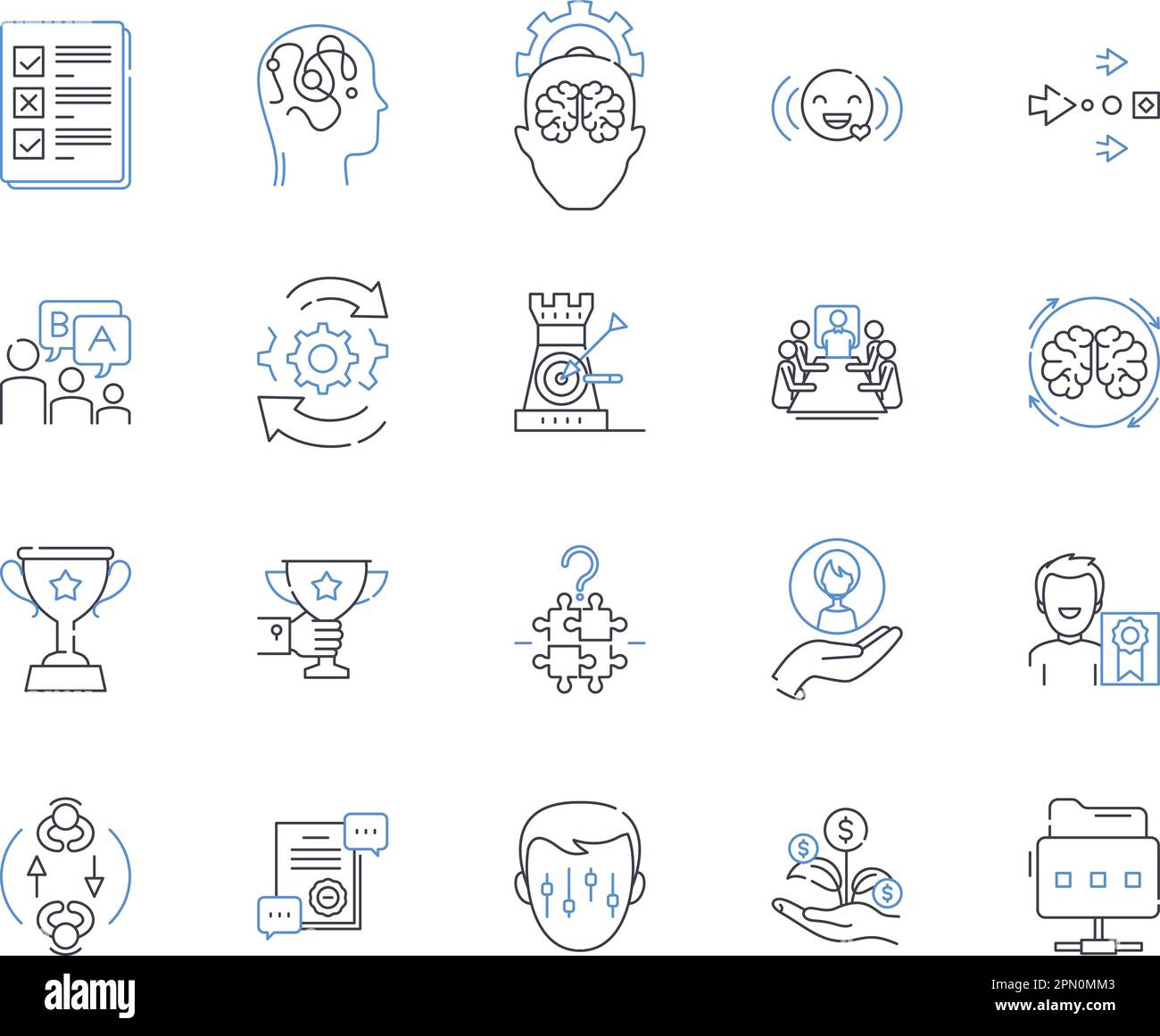 Corporation work outline icons collection. Corporate, work, management ...