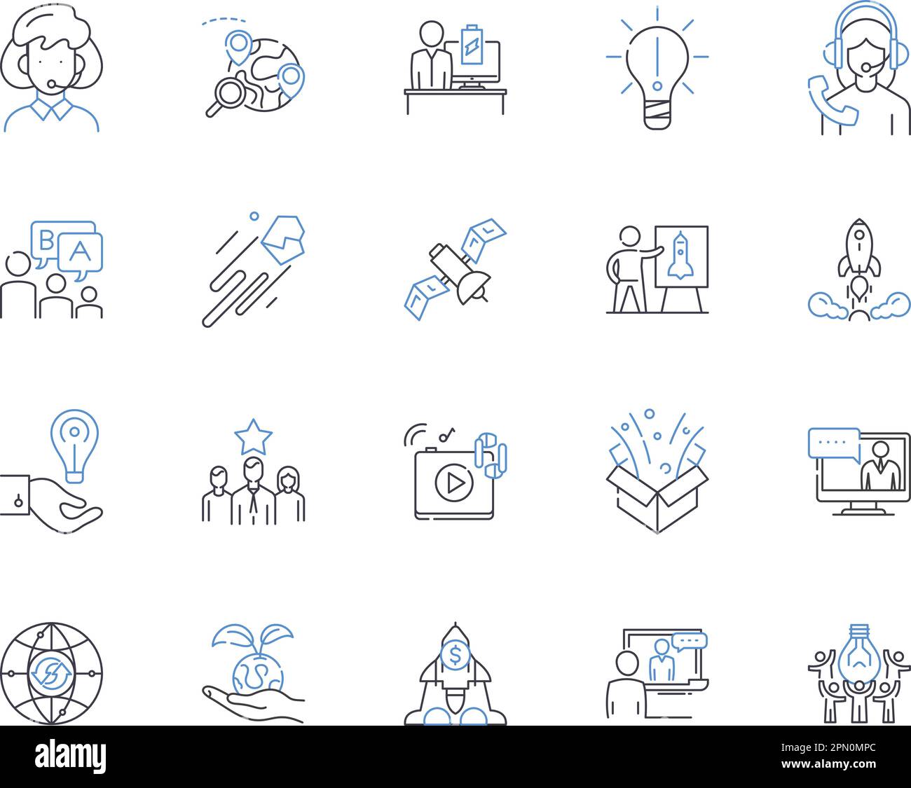 Innovation business outline icons collection. Entrepreneurship ... Innovation business outline icons collection. Entrepreneurship ...
