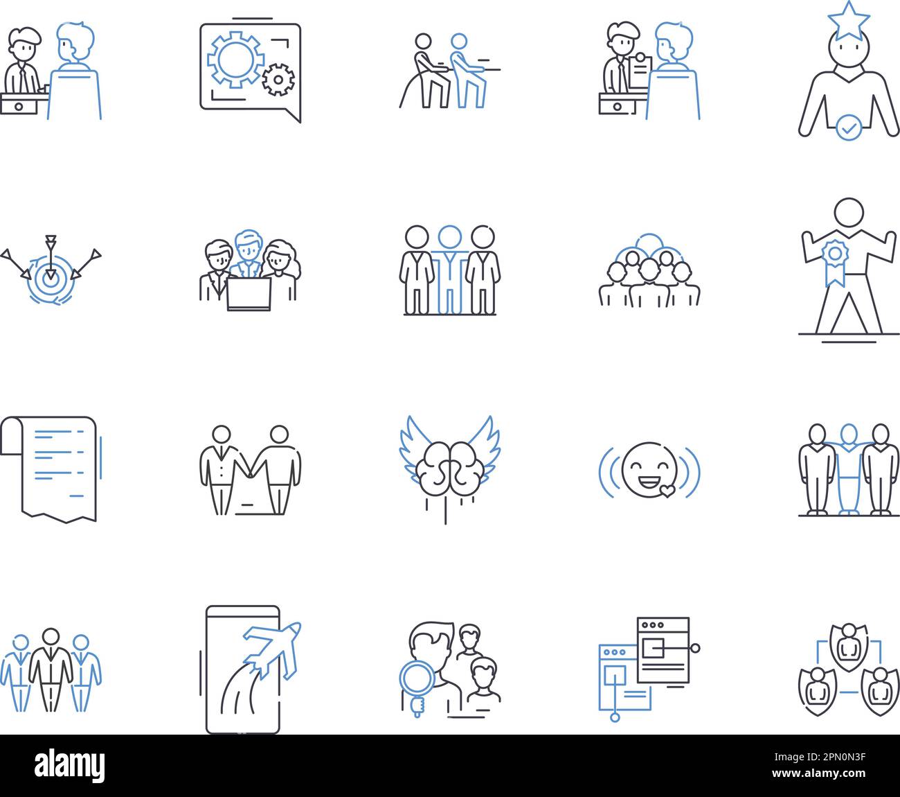 Corporate teambuilding outline icons collection. Corporate ...