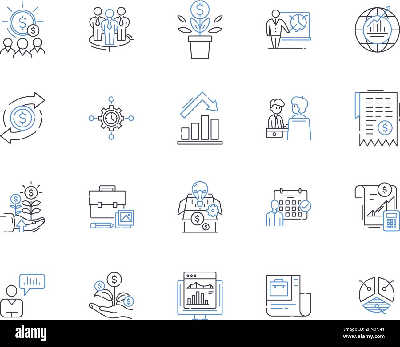Accounting and finance outline icons collection. Accounting, Finance ...