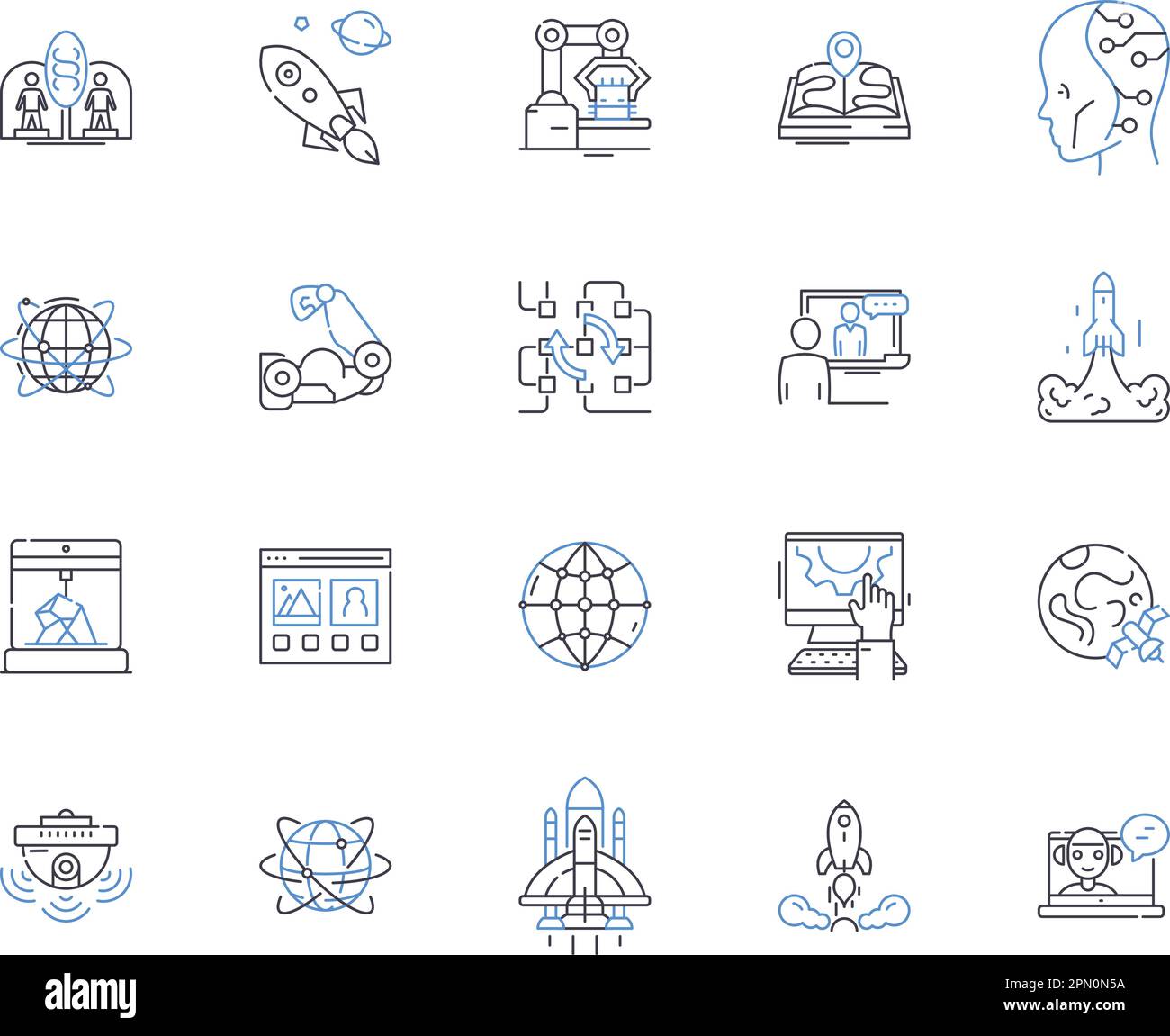 High tech and science outline icons collection. Tech, Science, High ... High tech and science outline icons collection. Tech, Science, High ...