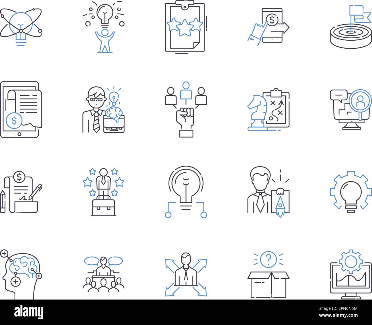 Strategy planning outline icons collection. Planning, Strategy ...