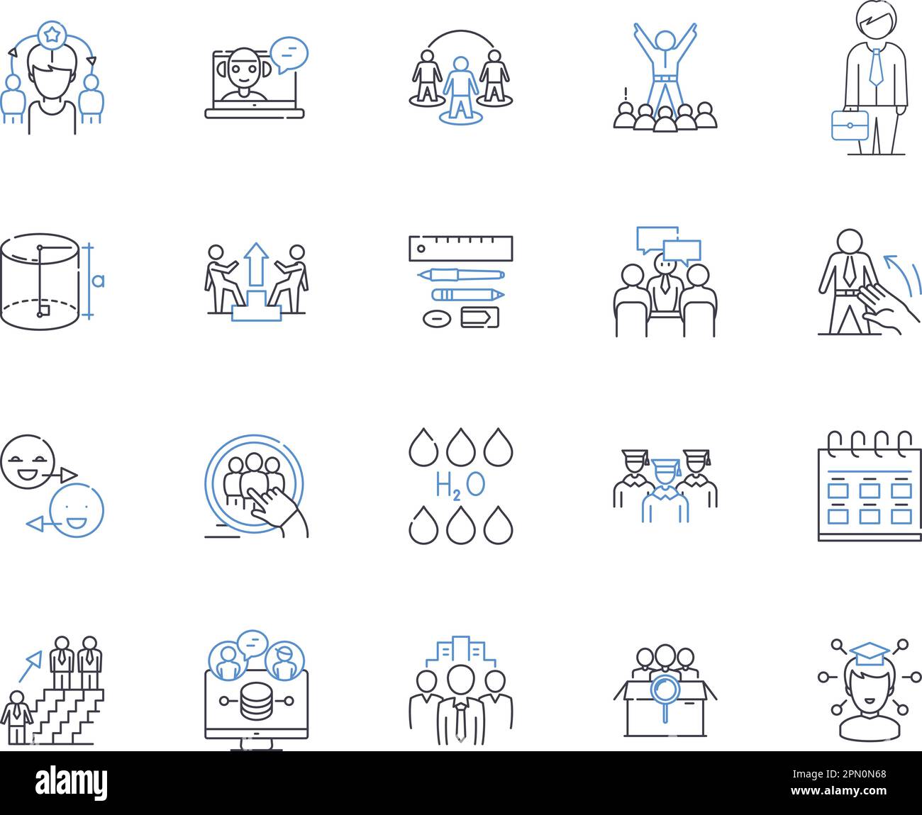 Mentorship and coaching outline icons collection. Mentorship, Coaching ...
