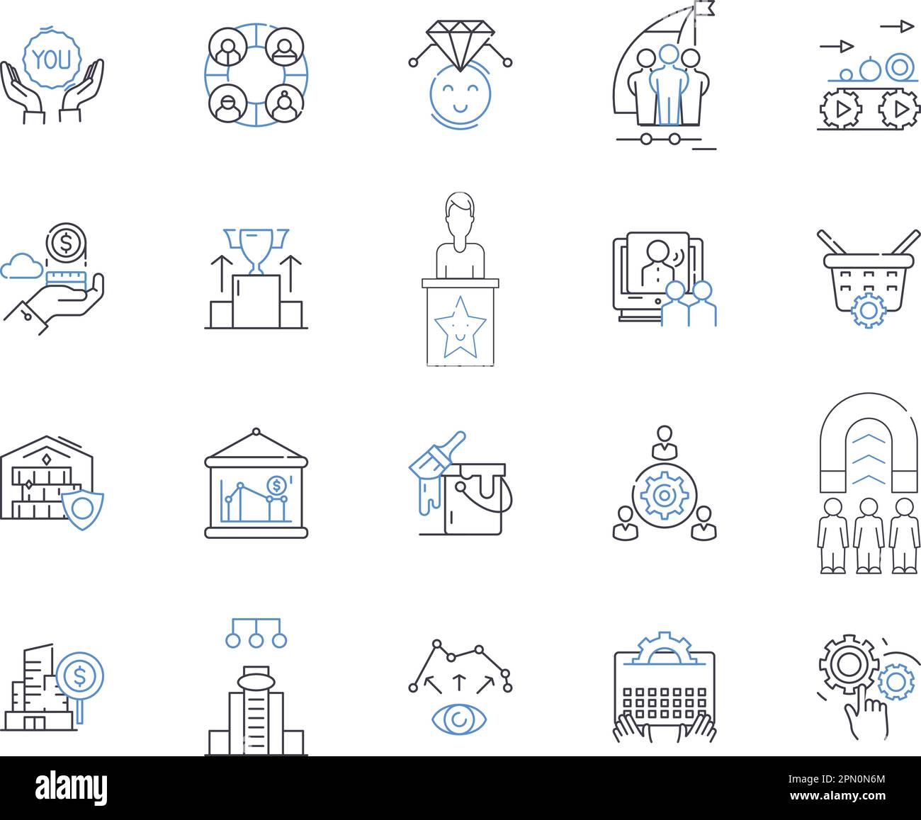 Factory Workflow Outline Icons Collection Factories Workflow