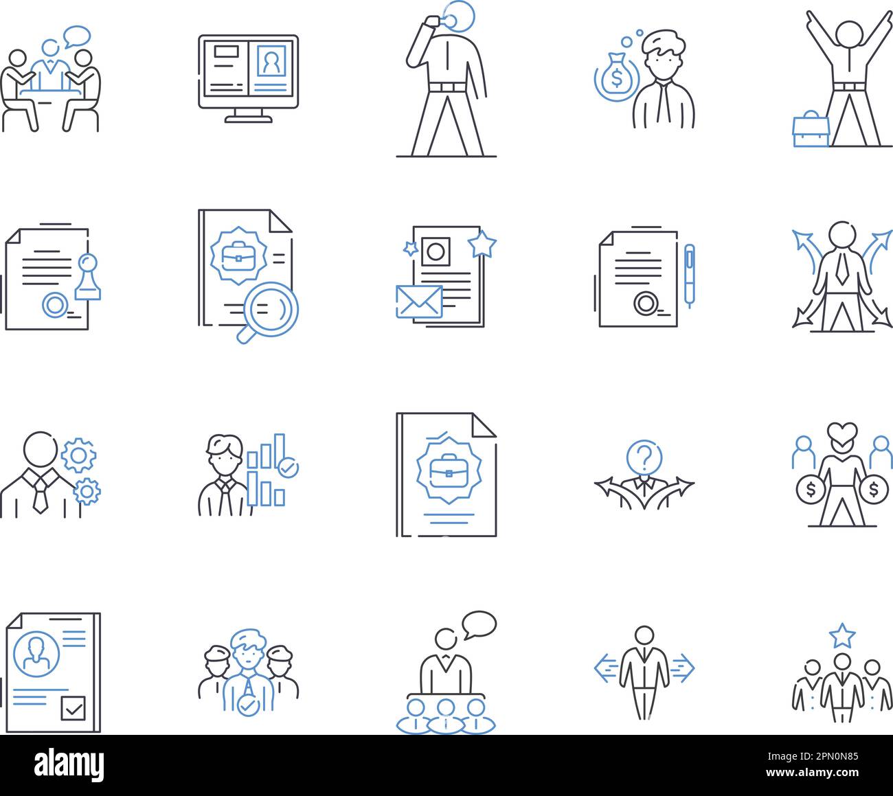 Company office outline icons collection. Office, Company, Business ...