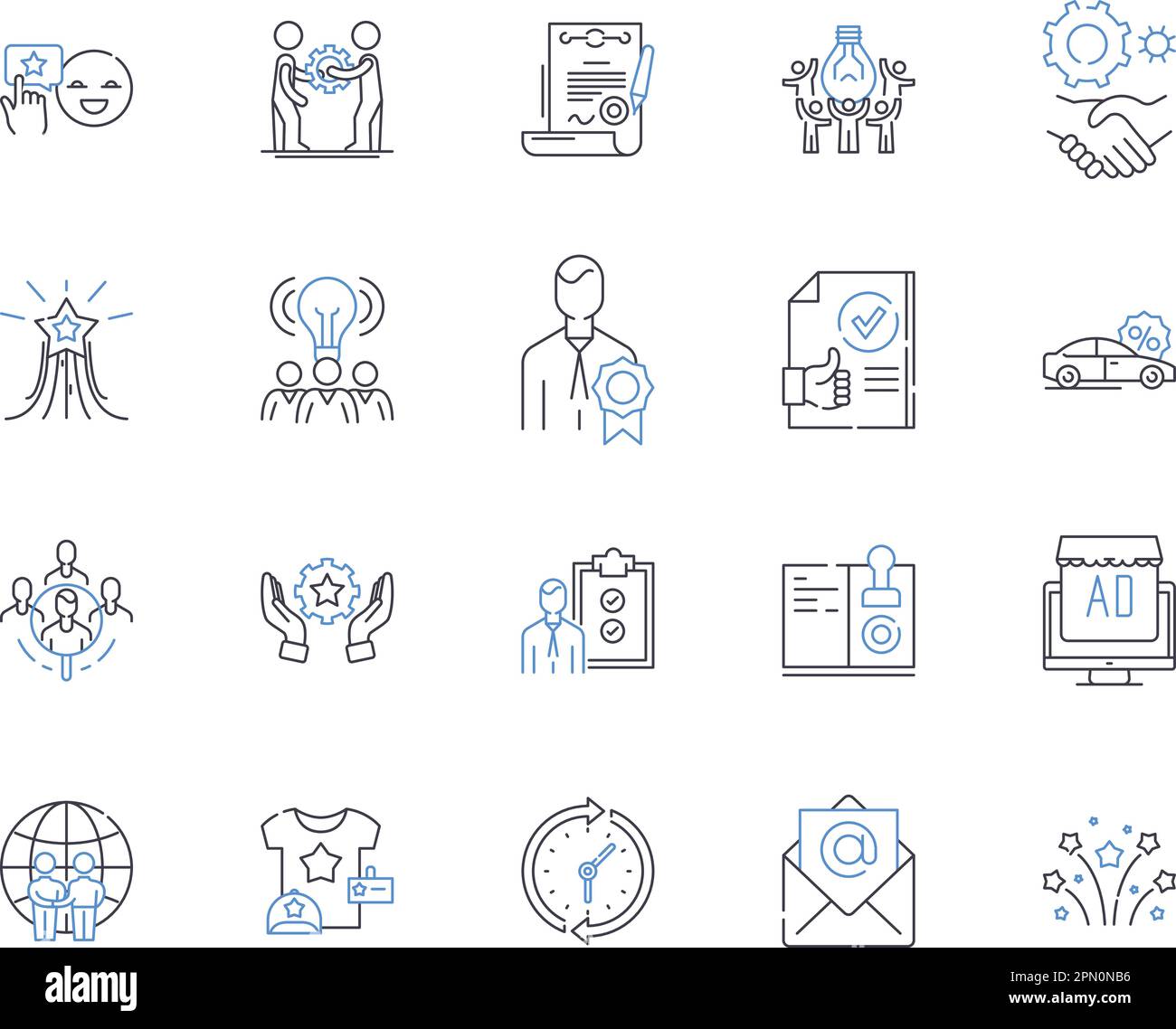 Marketing and business outline icons collection. Marketing, Business ...