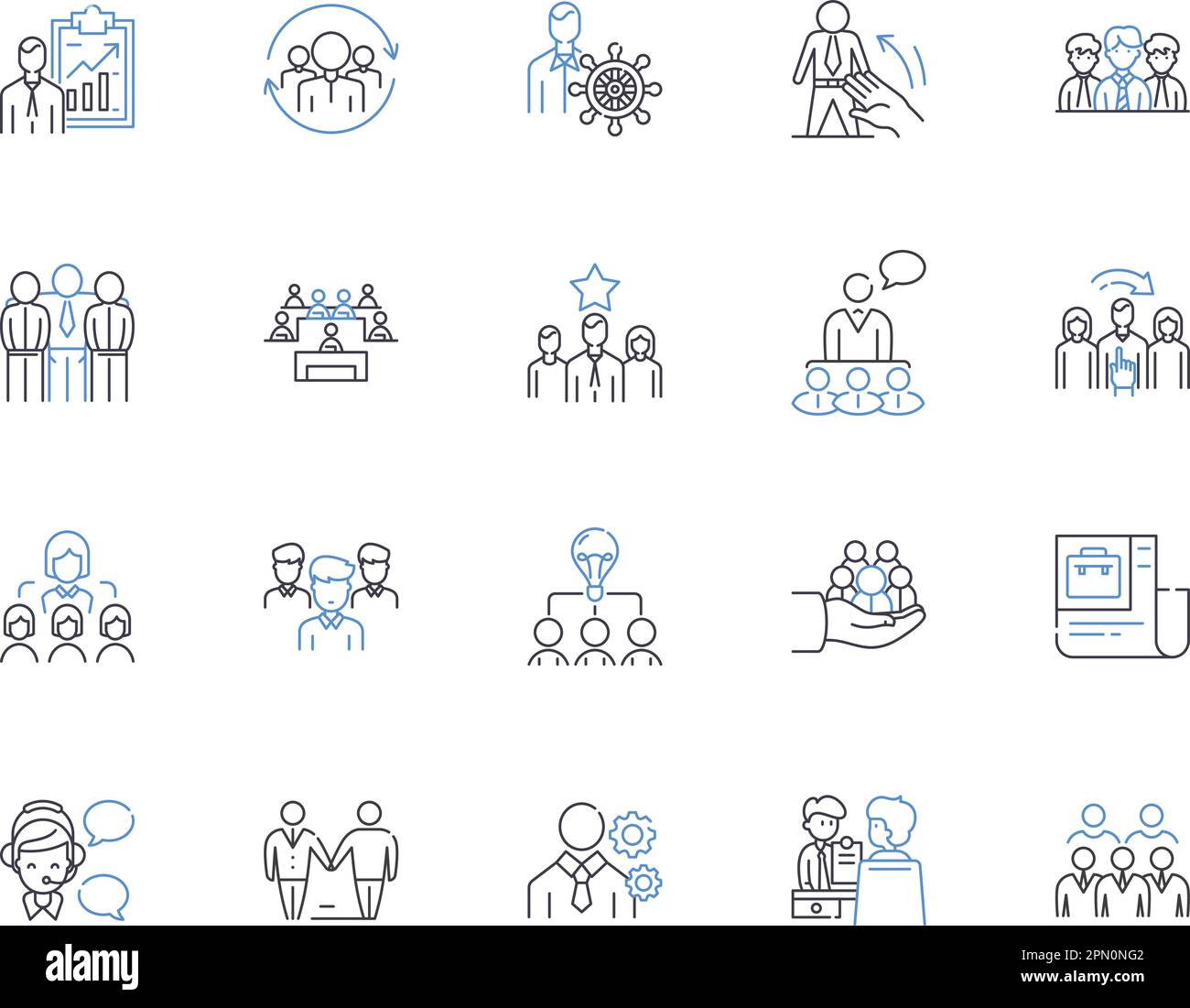 Staff workflow outline icons collection. Staff, Workflow, Planning ...