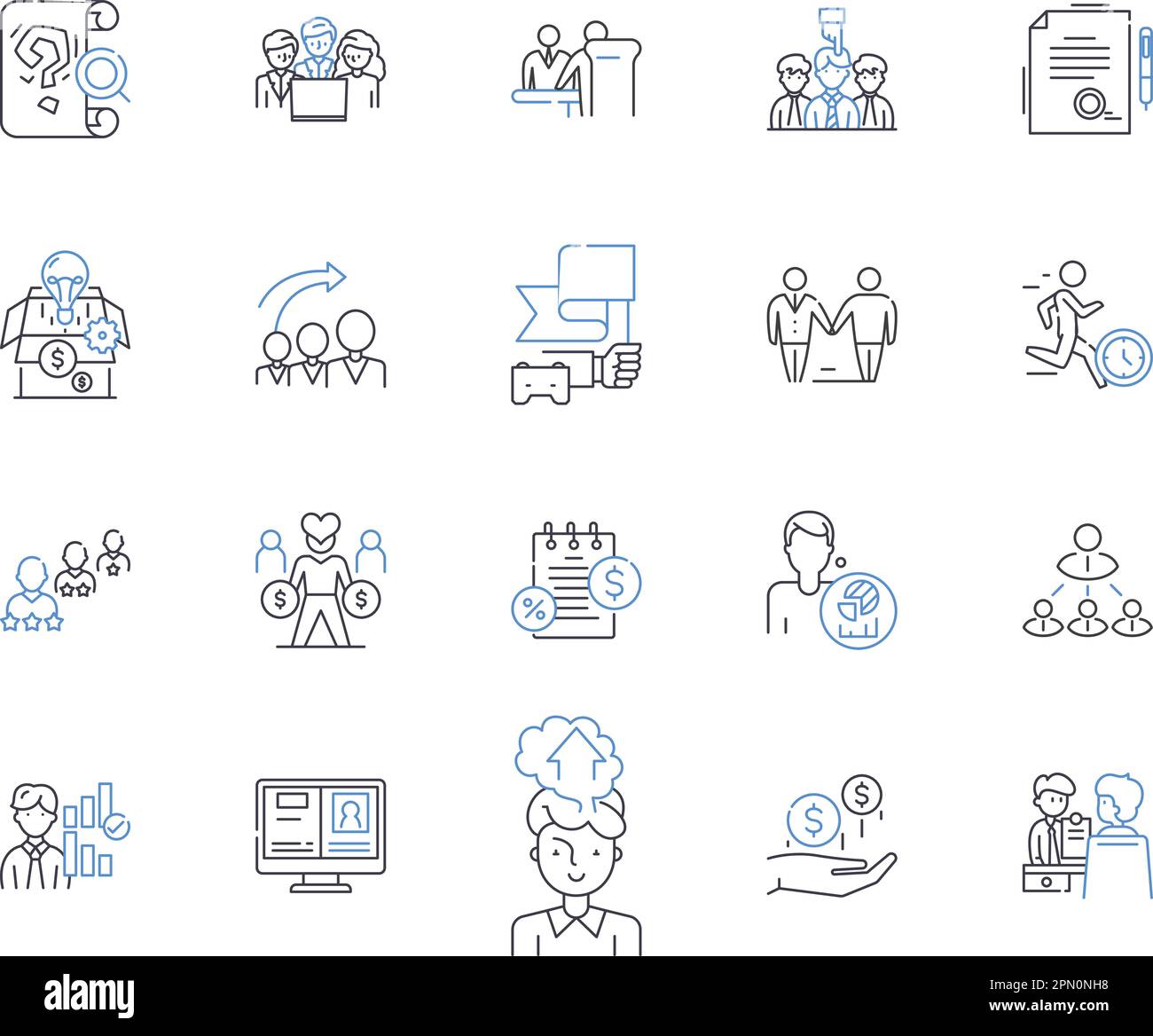Office workers outline icons collection. Office, Workers, Clerk ...